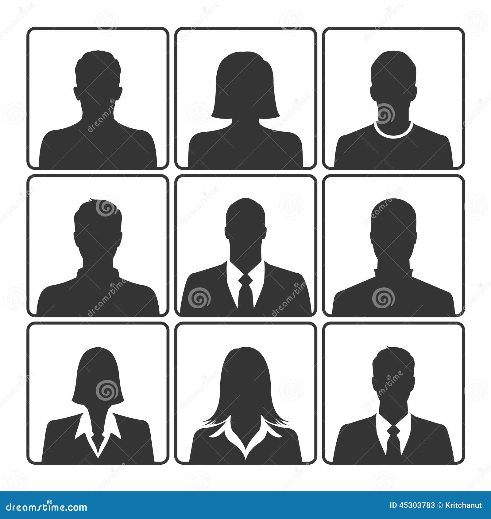 Ensemble D'icône De Portrait Illustration de Vecteur - Illustration du ...