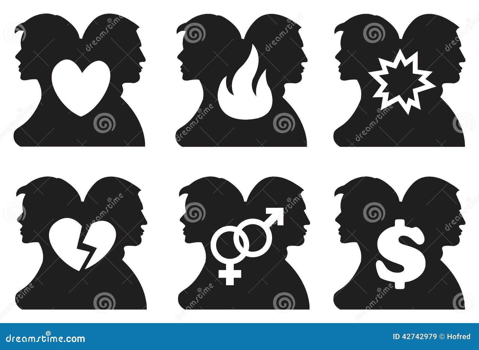 Ensemble D'icône De Relations Humaines Illustration de Vecteur ...