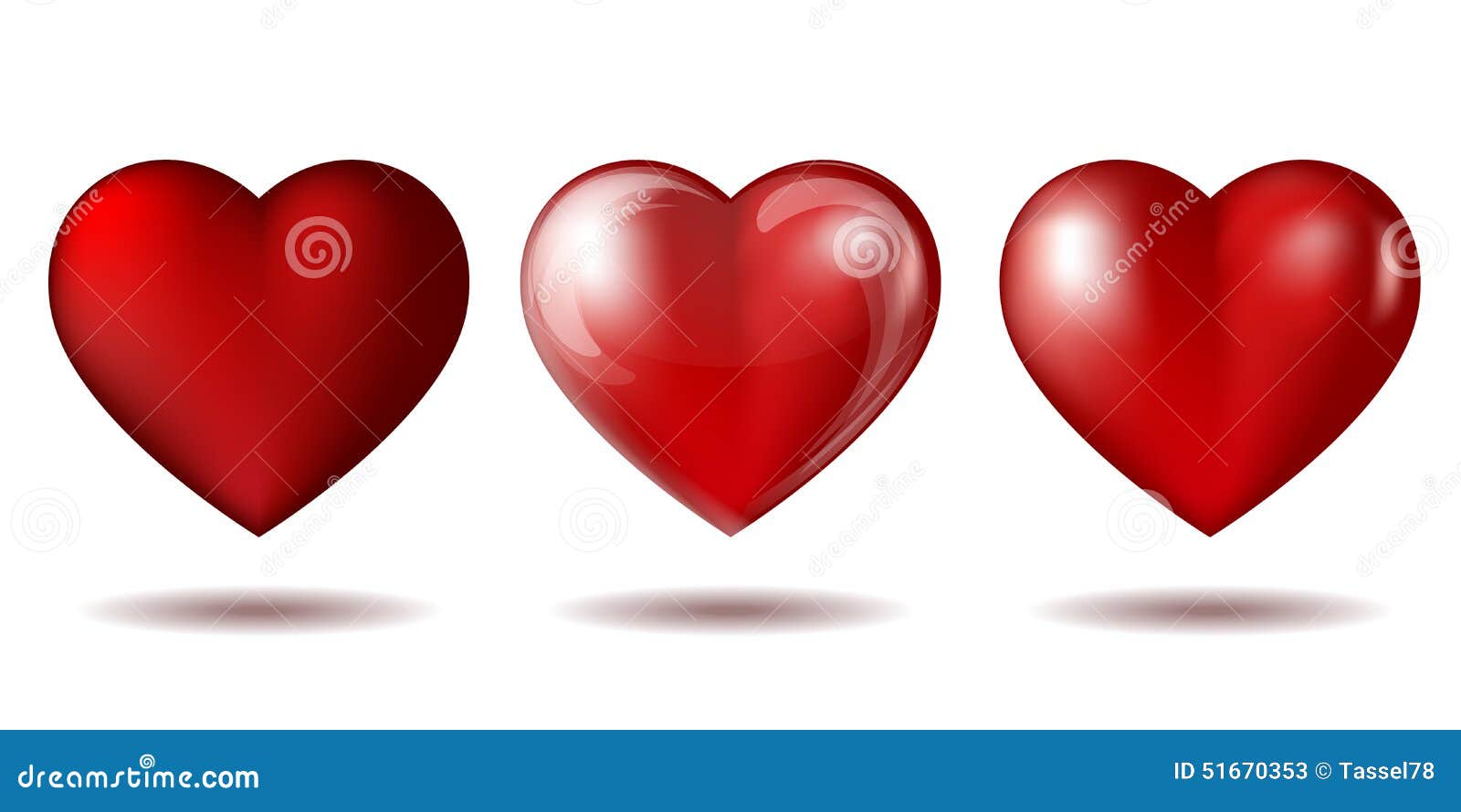 Ensemble D'icône Rouge De Coeur Sur Le Blanc Illustration de Vecteur ...