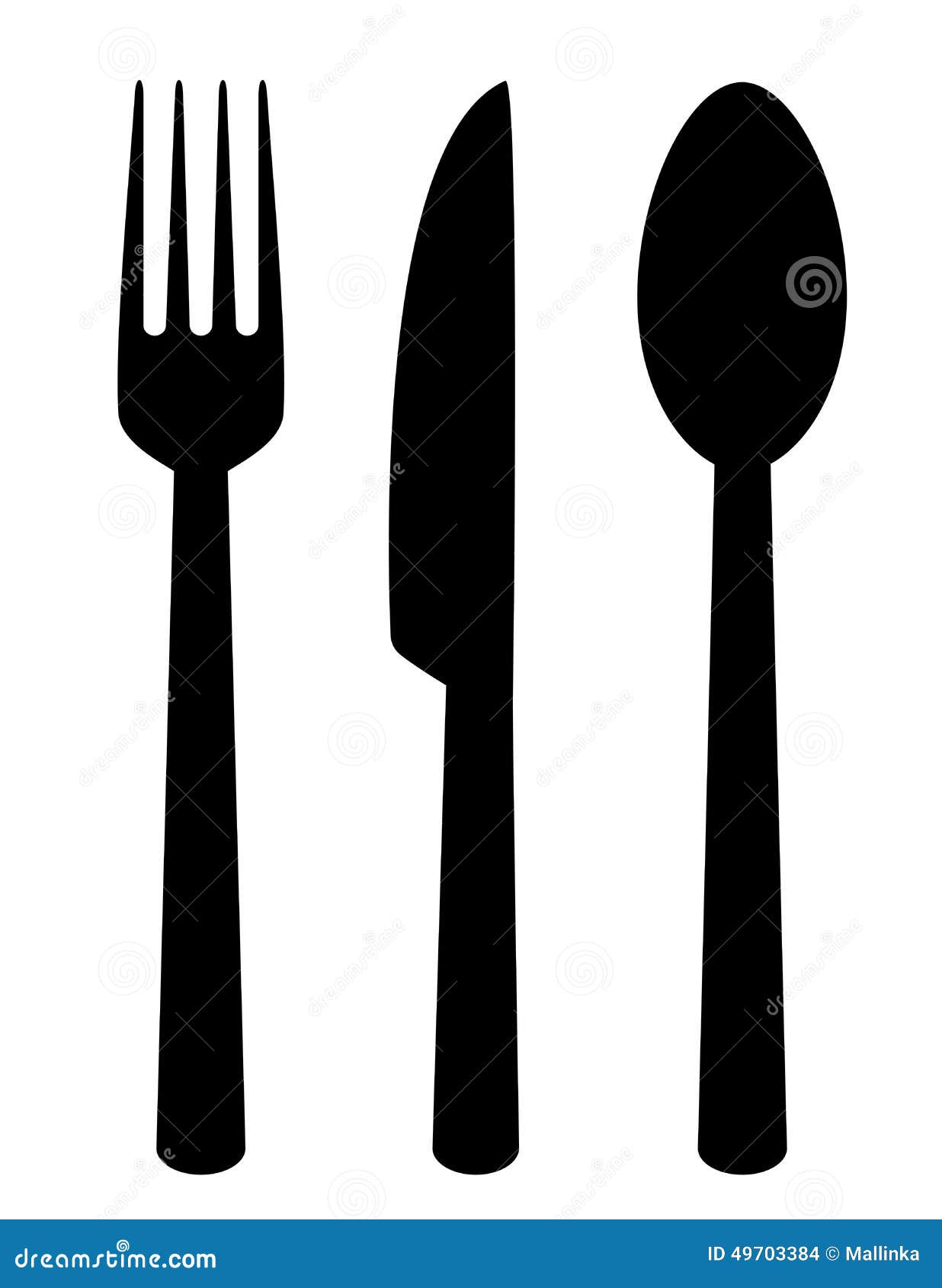 Ensemble D'icônes D'isolement De Couverts Illustration de Vecteur ...