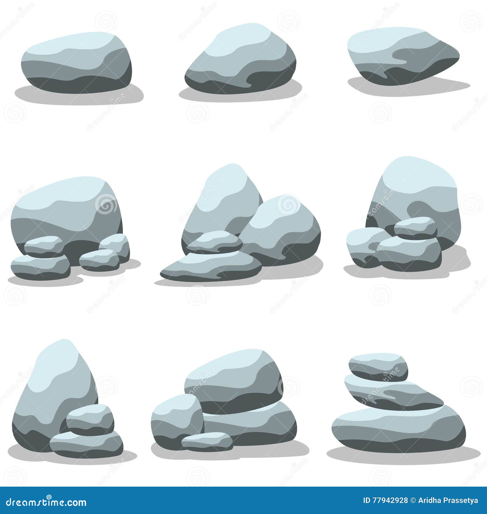 Ensemble D'illustration D'art De Vecteur De Roche Illustration de ...
