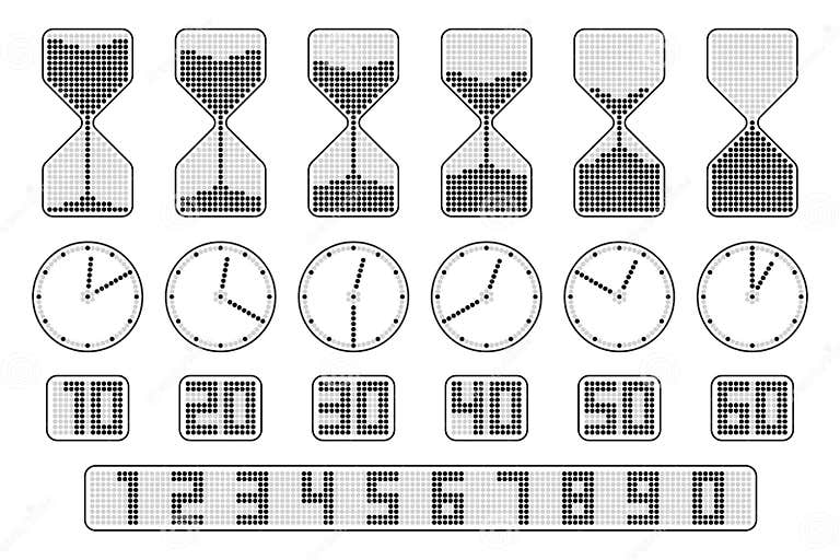 Ensemble D'indicateur De Temps Illustration de Vecteur - Illustration ...