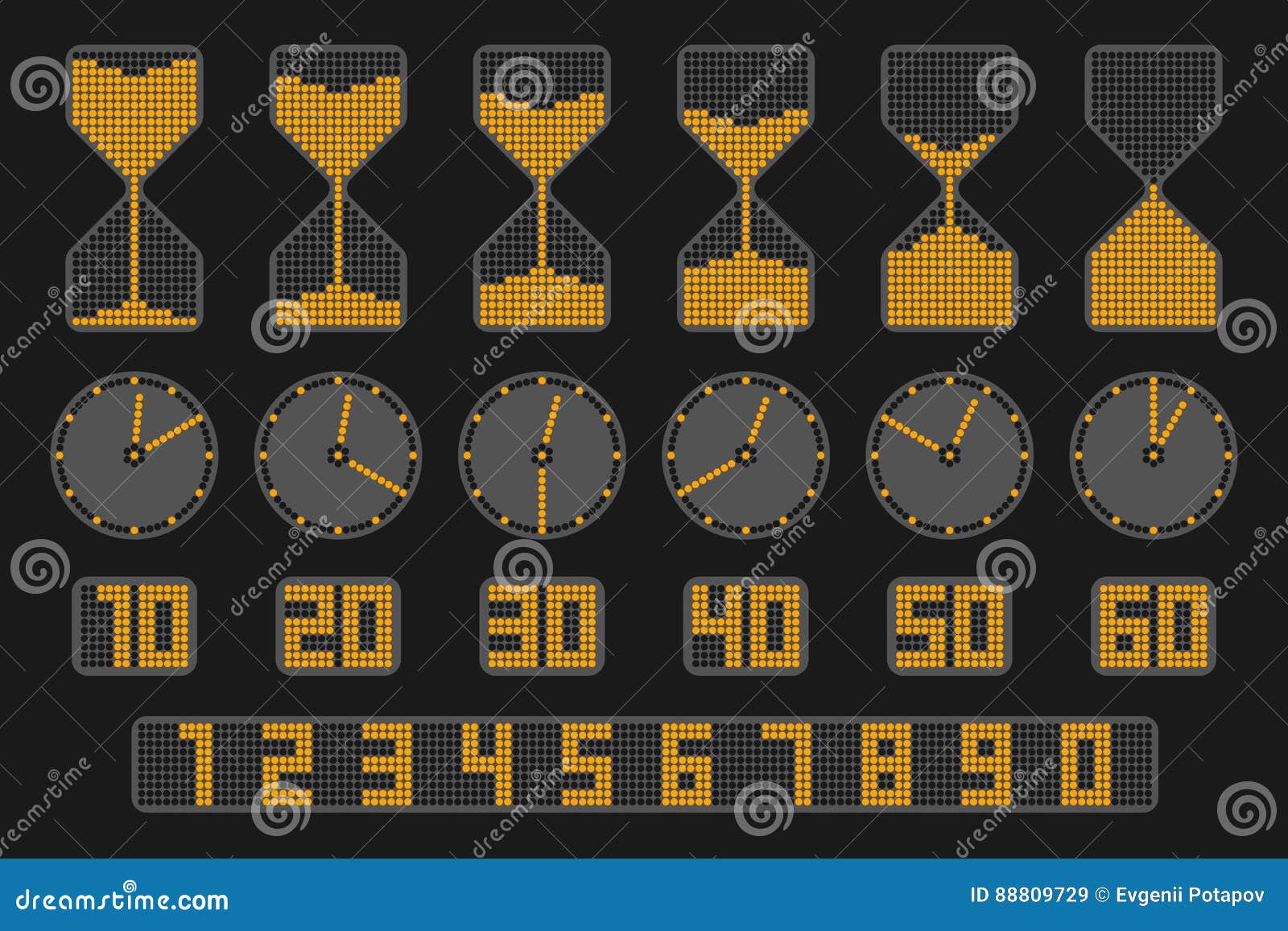 Ensemble D'indicateur De Temps Illustration de Vecteur - Illustration ...