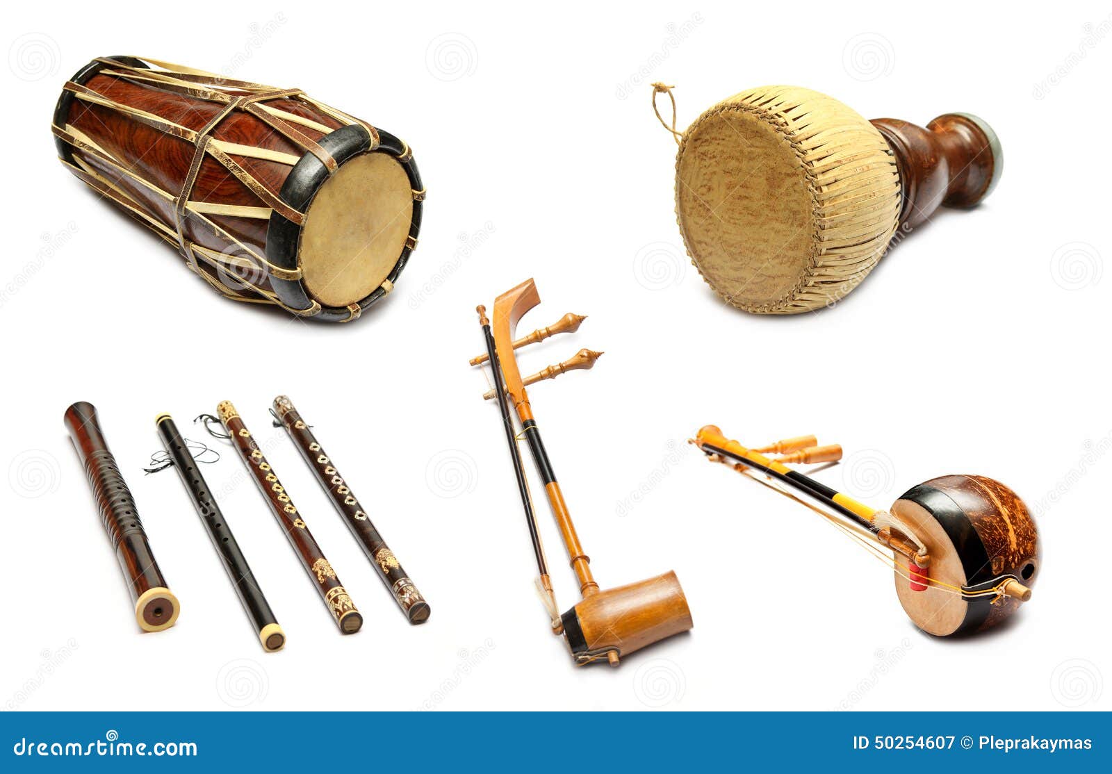 Ensemble D'instruments De Musique Thaïlandais Traditionnels Image stock ...