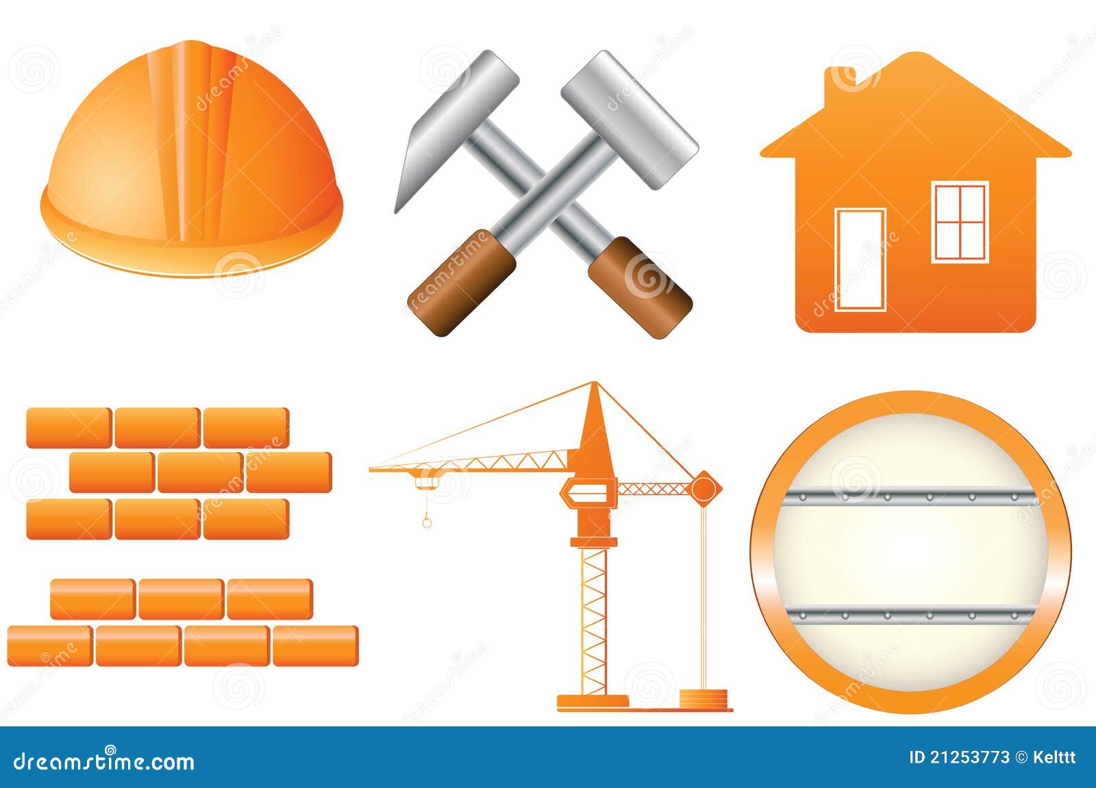 Ensemble D'objet De Construction Illustration de Vecteur - Illustration ...