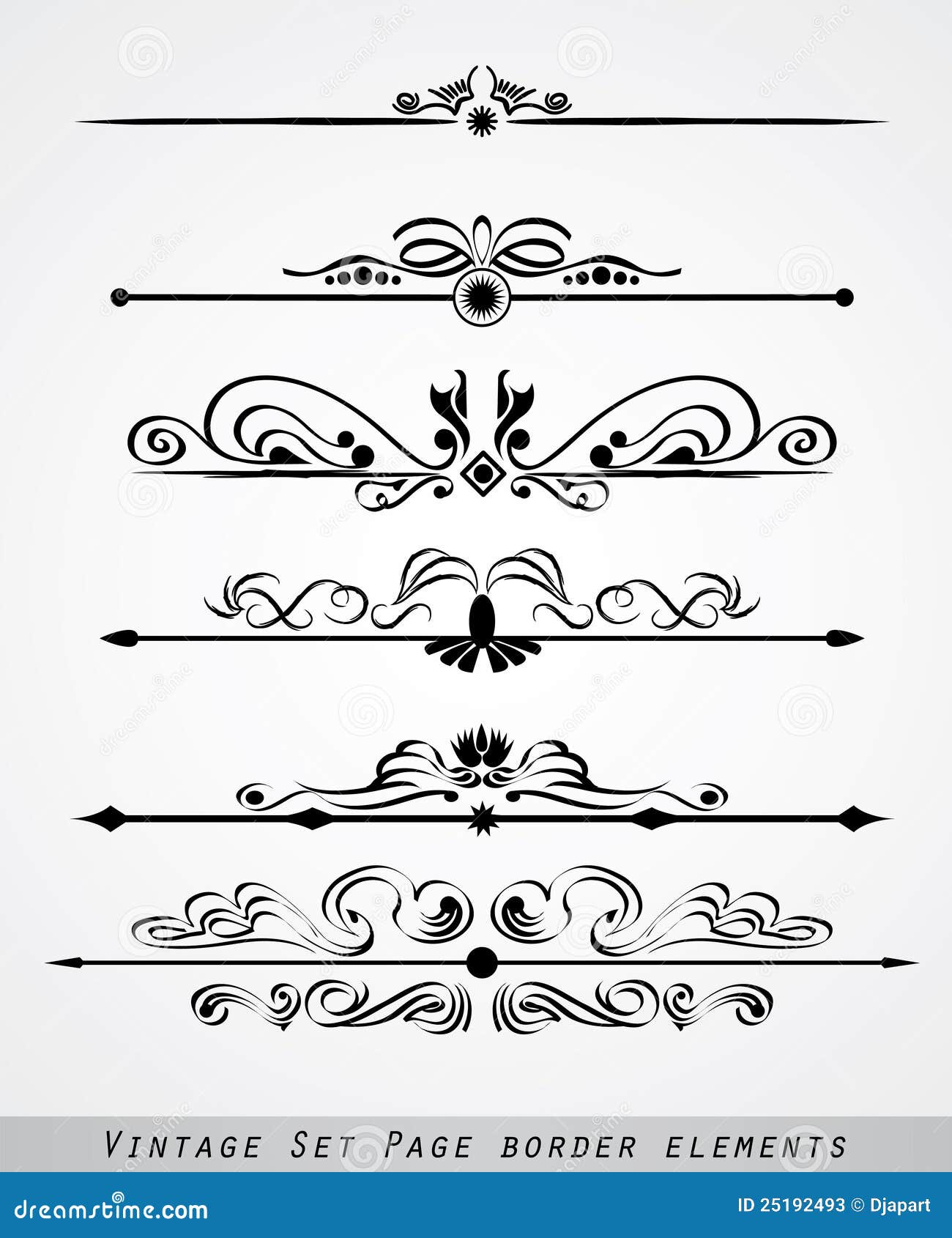 Ensemble D'ornement De Cadre De Page Illustration de Vecteur ...