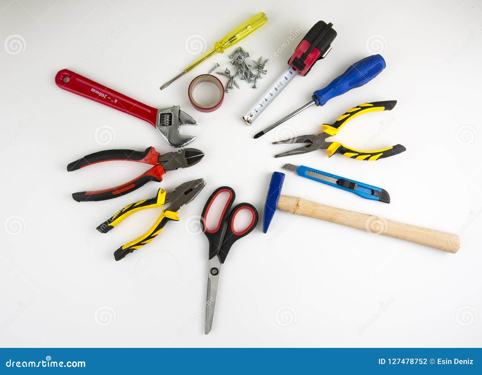 Ensemble D'outils, Beaucoup D'outils D'isolement Sur Le Fond Blanc ...