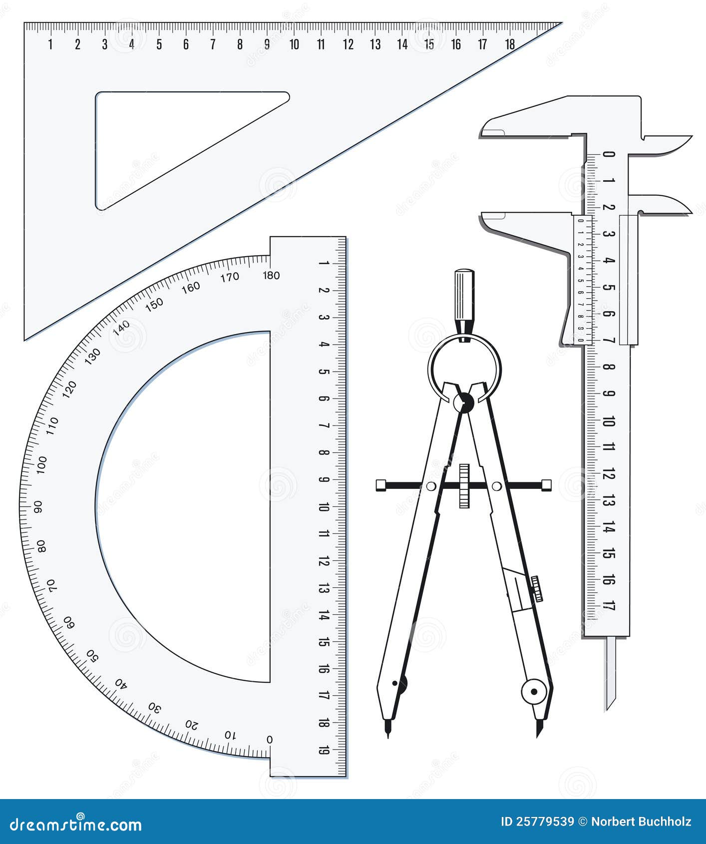 Ensemble D'outils De La Géométrie Illustration de Vecteur ...