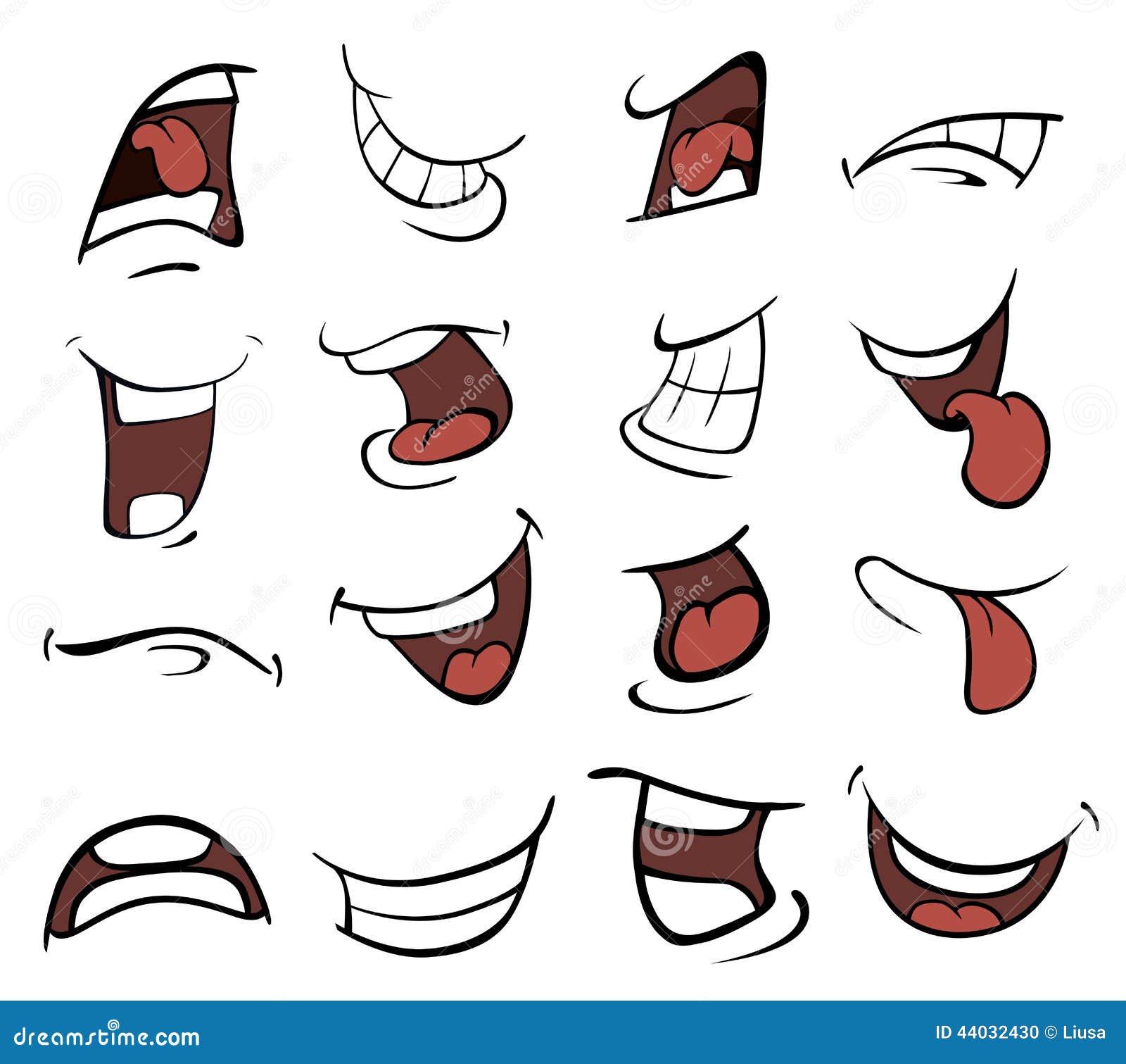 Ensemble De Bande Dessinée De Bouches Illustration de Vecteur - Image ...