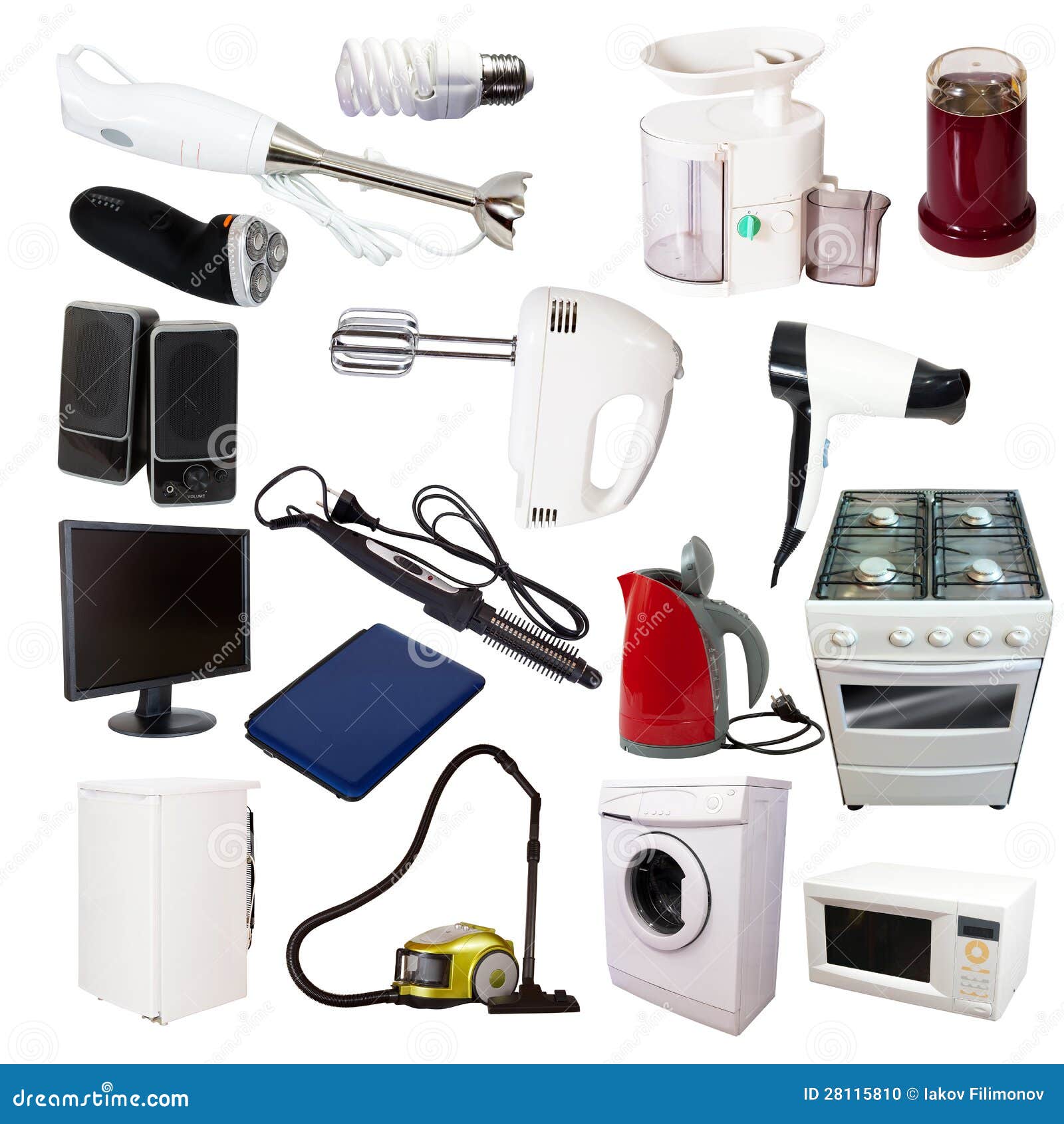 Ensemble De Beaucoup D'appareils électroménagers Photo stock - Image ...