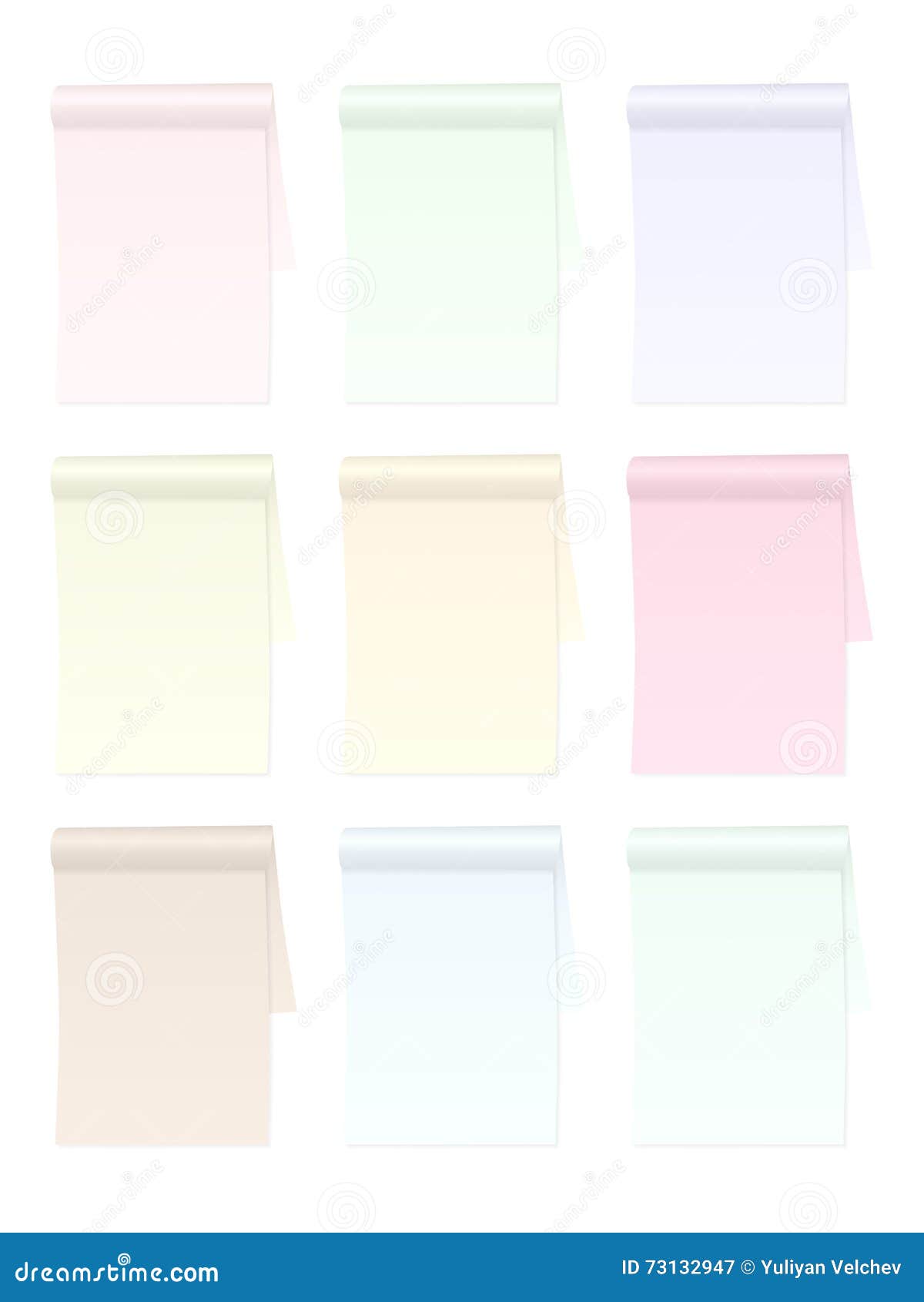 Ensemble De Bloc-notes De Couleur Illustration de Vecteur ...