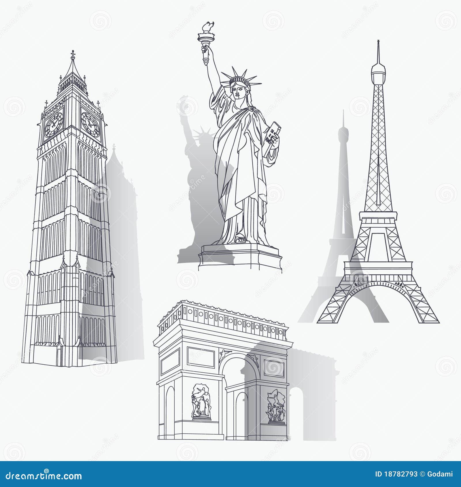 Ensemble De Bornes Limites Célèbres Illustration de Vecteur ...