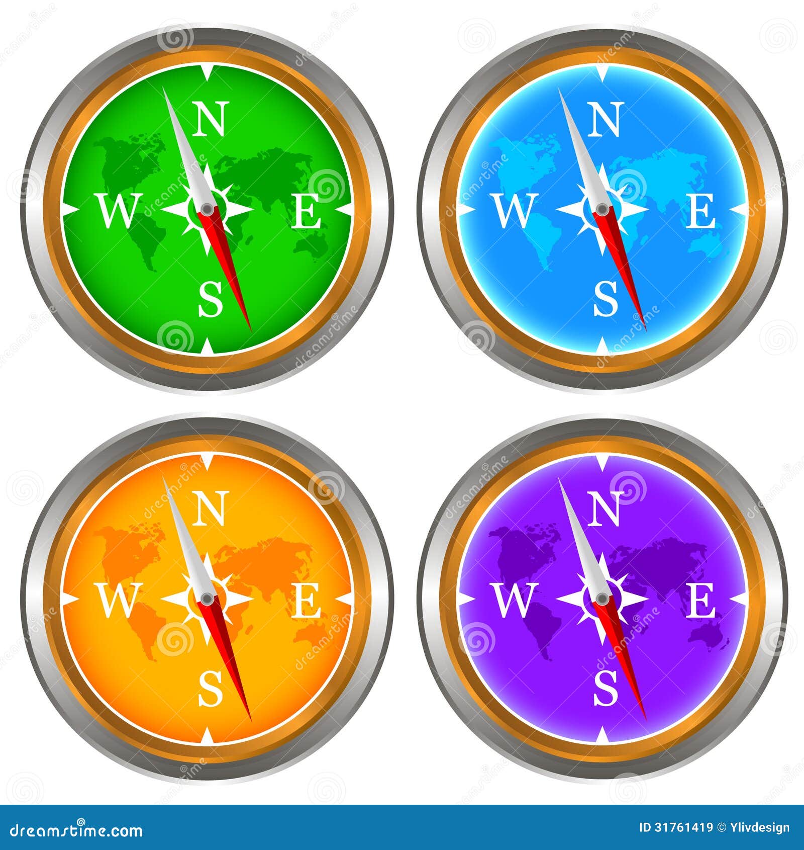 Ensemble de boussole illustration de vecteur. Illustration du flèche ...