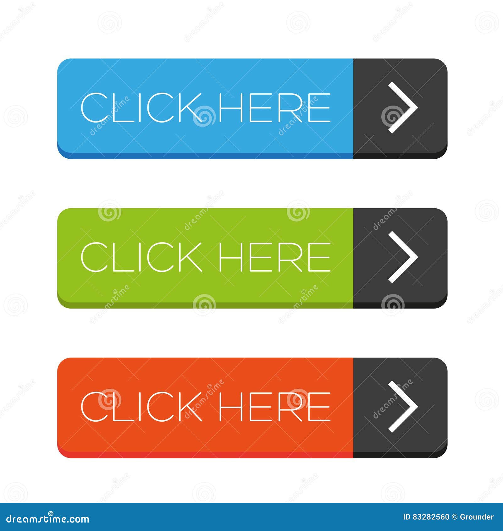 Ensemble De Bouton De Cliquez Ici Illustration de Vecteur ...
