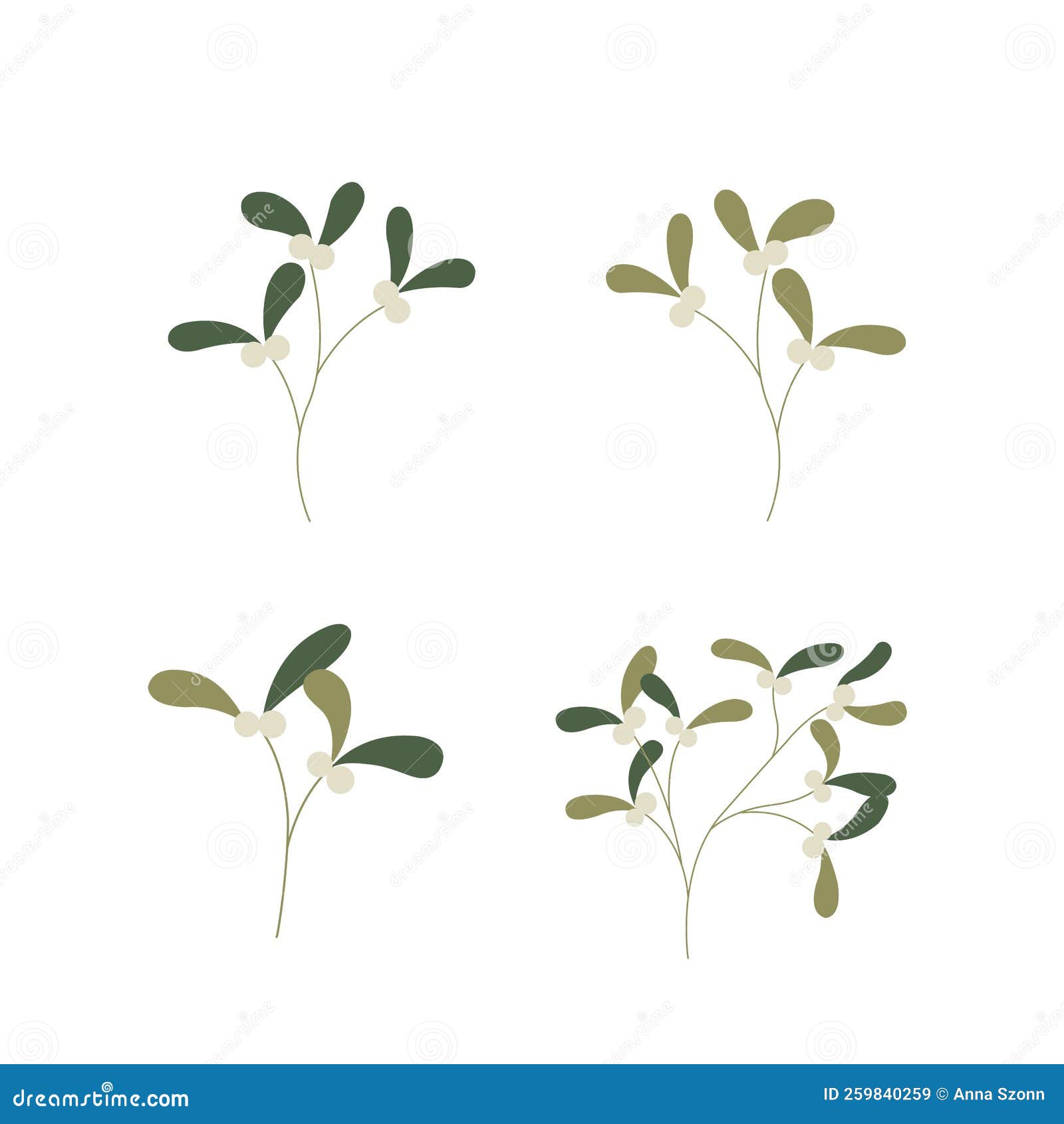 Ensemble De Branches De Buse. Illustration de Vecteur - Illustration du ...