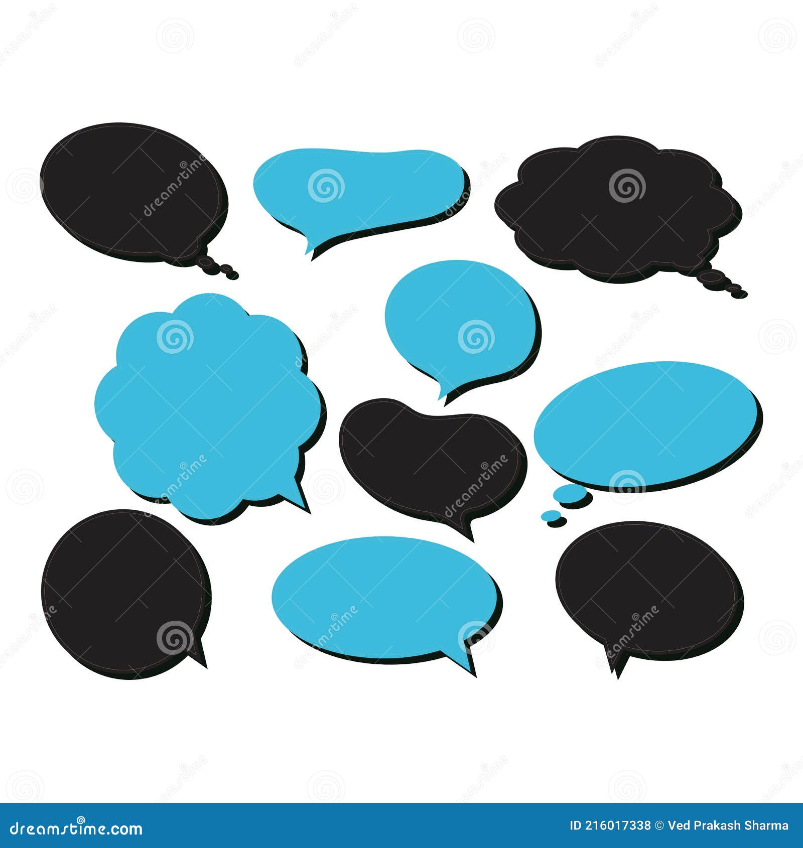 Ensemble De Bulles De Communication Illustration Vectorielle ...