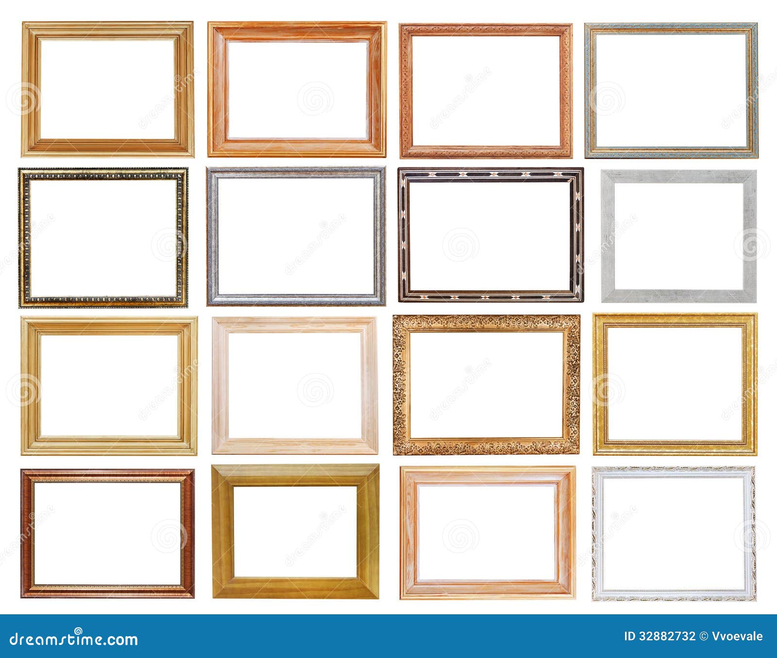 Ensemble De Cadres De Tableau Larges Photo stock - Image du trame ...