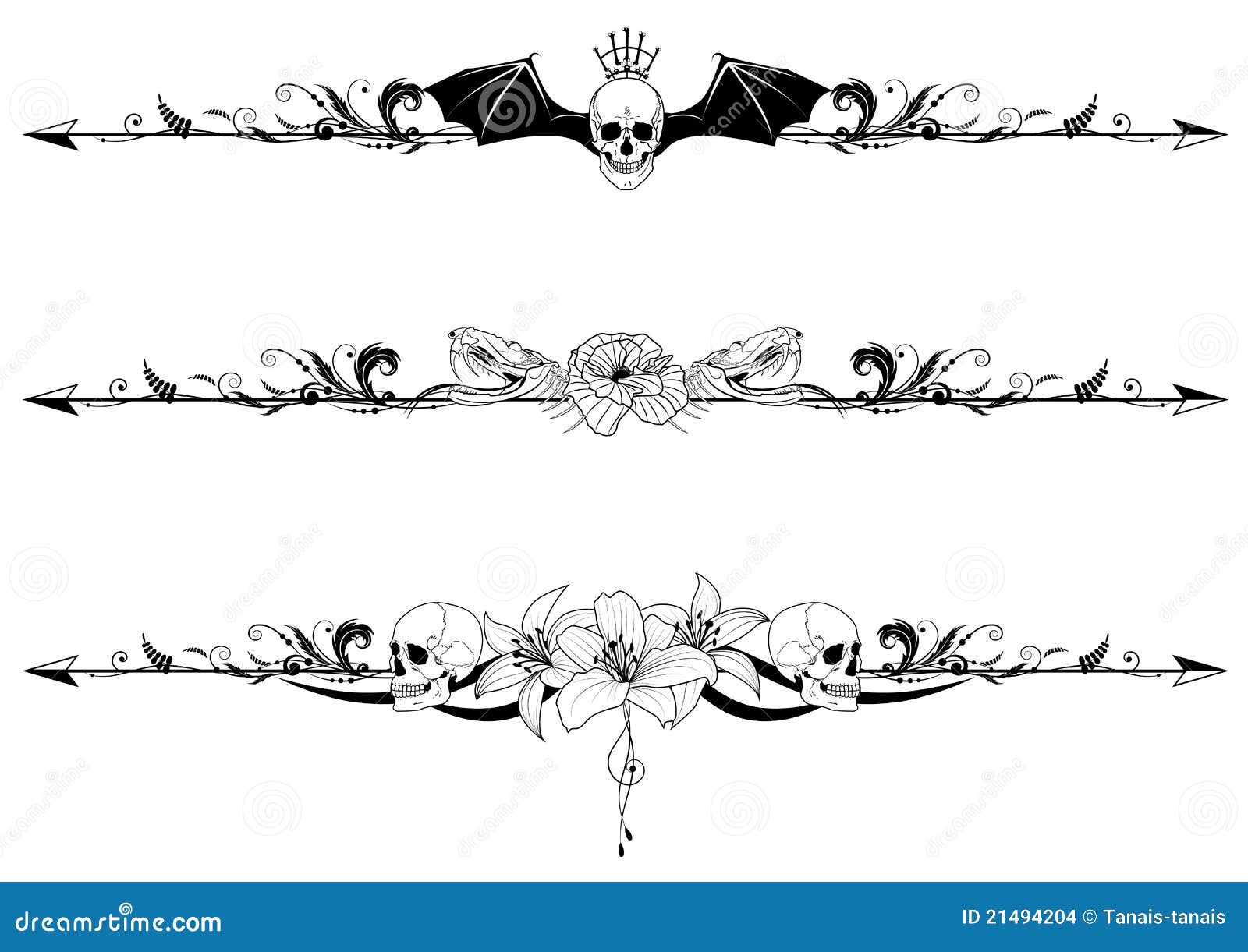 Ensemble De Cadres Gothiques Illustration de Vecteur - Illustration du ...