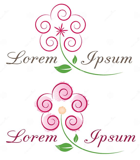 Ensemble De Calibre De Logo De Fleuron Illustration de Vecteur ...