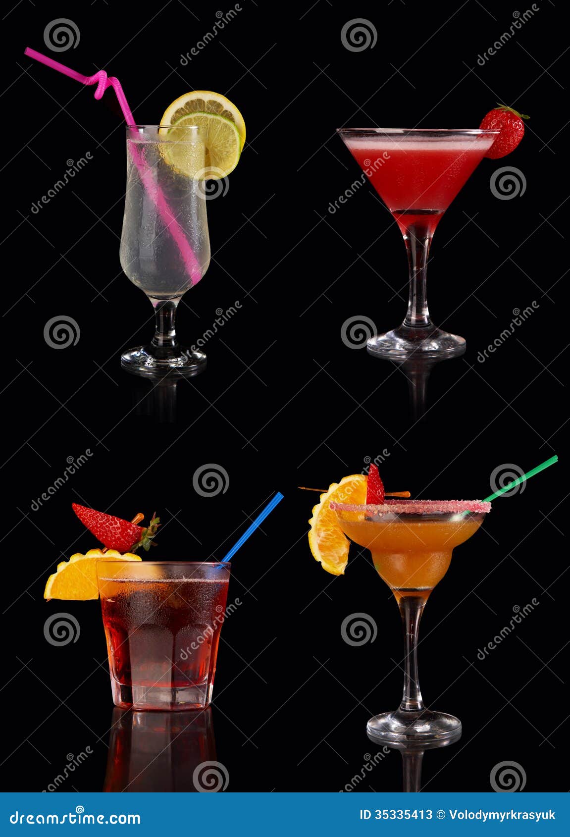 Ensemble De Cocktails Alcooliques Image stock - Image du liqueur ...