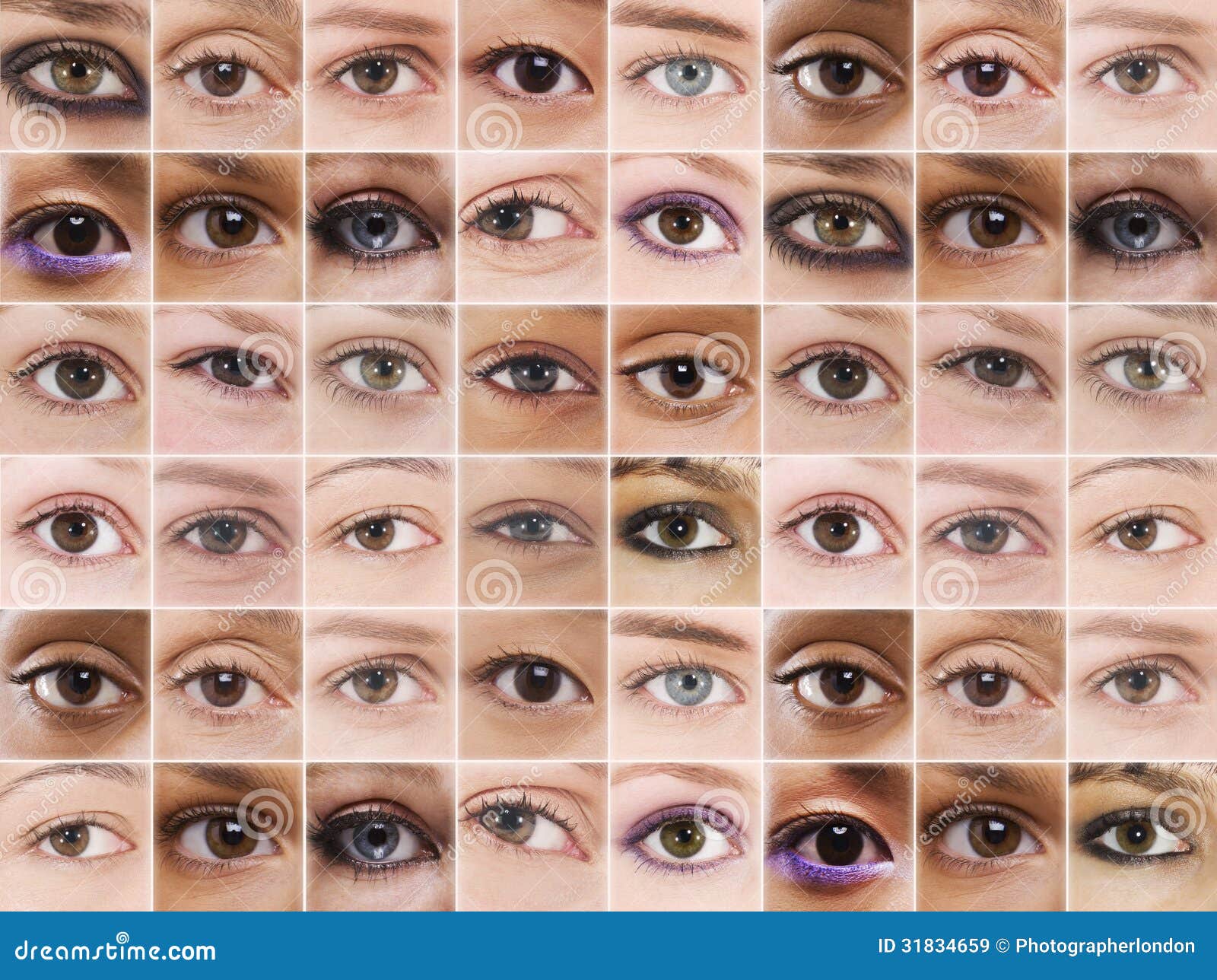 Ensemble De Collage De Yeux De Femmes Image stock - Image du horizontal ...