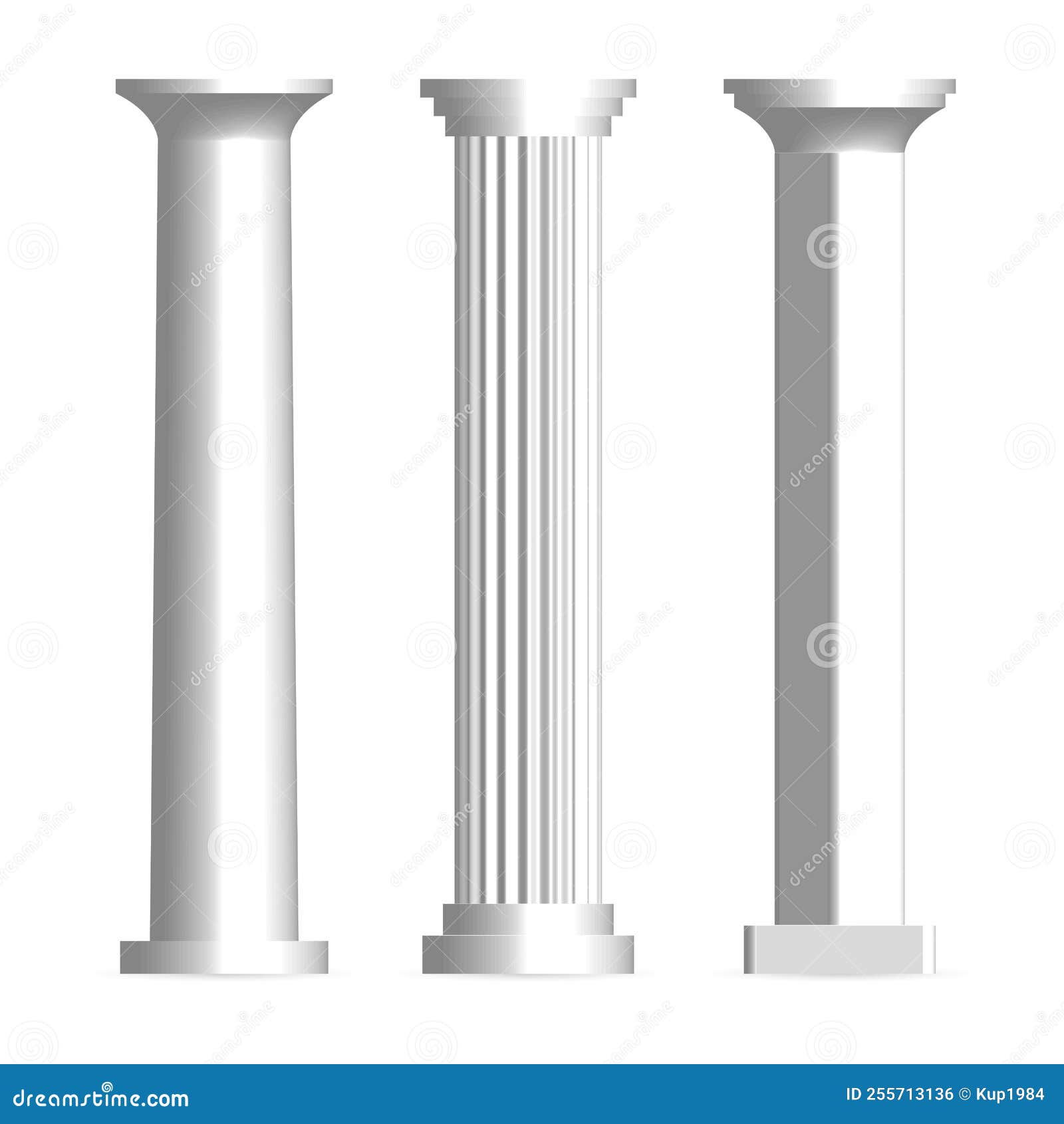 Ensemble De Colonnes Architecturales 3d Illustration Vectorielle ...