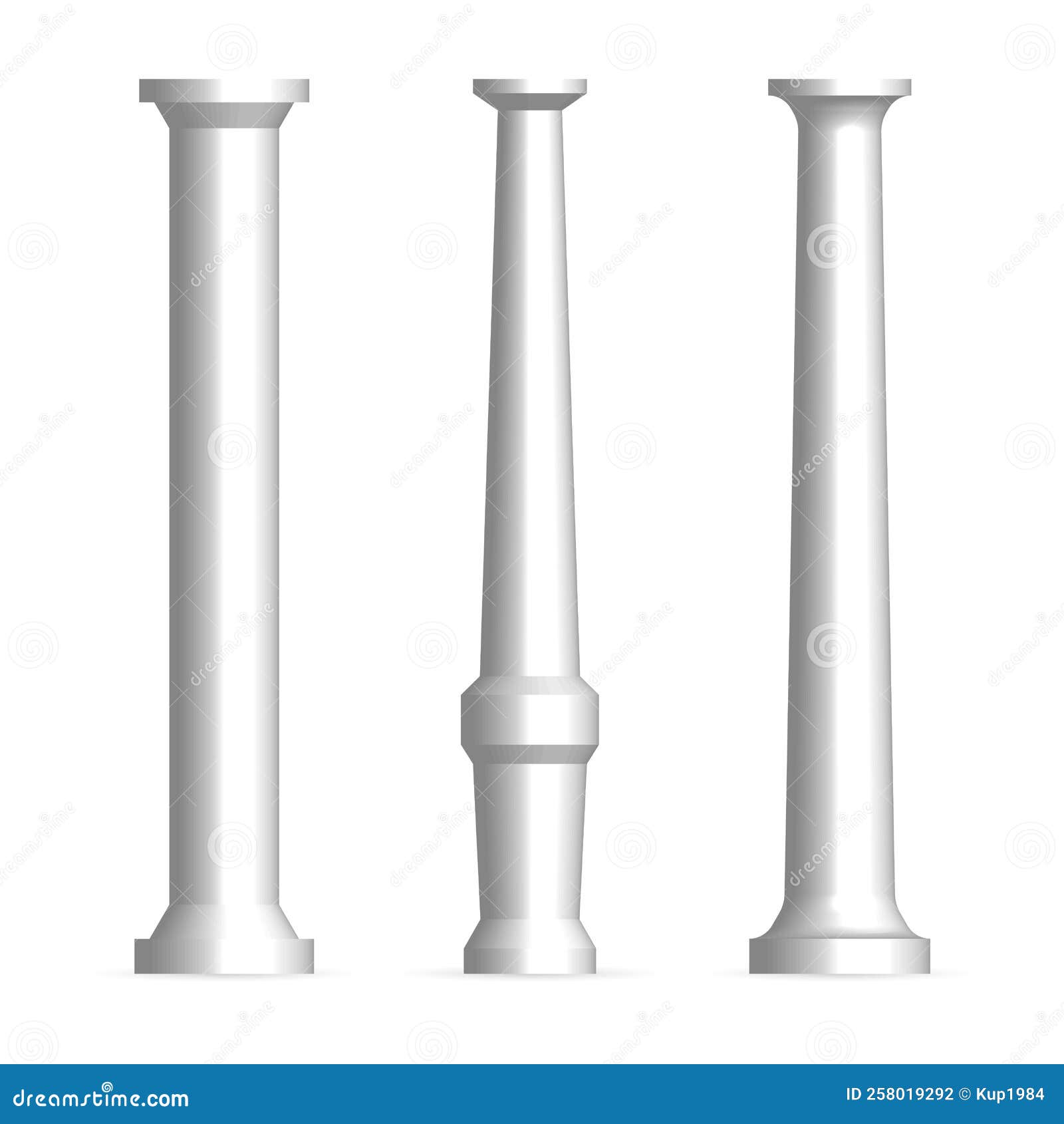 Ensemble De Colonnes Architecturales 3d Illustration Vectorielle ...