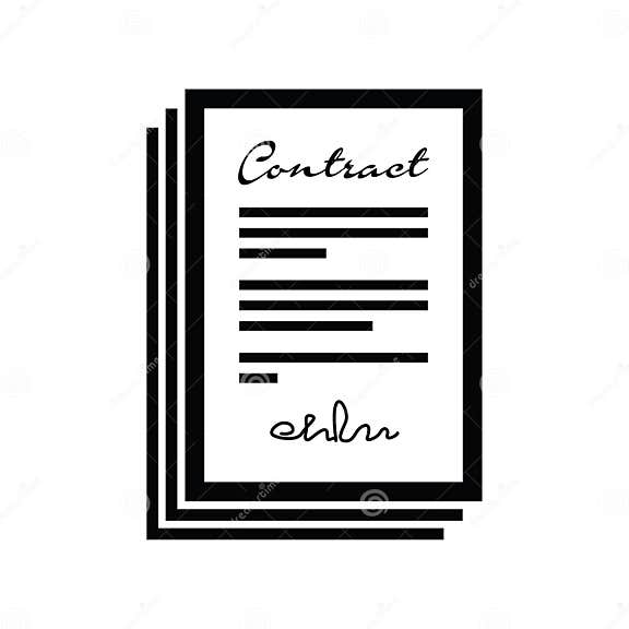 Ensemble de contrats illustration de vecteur. Illustration du noir ...