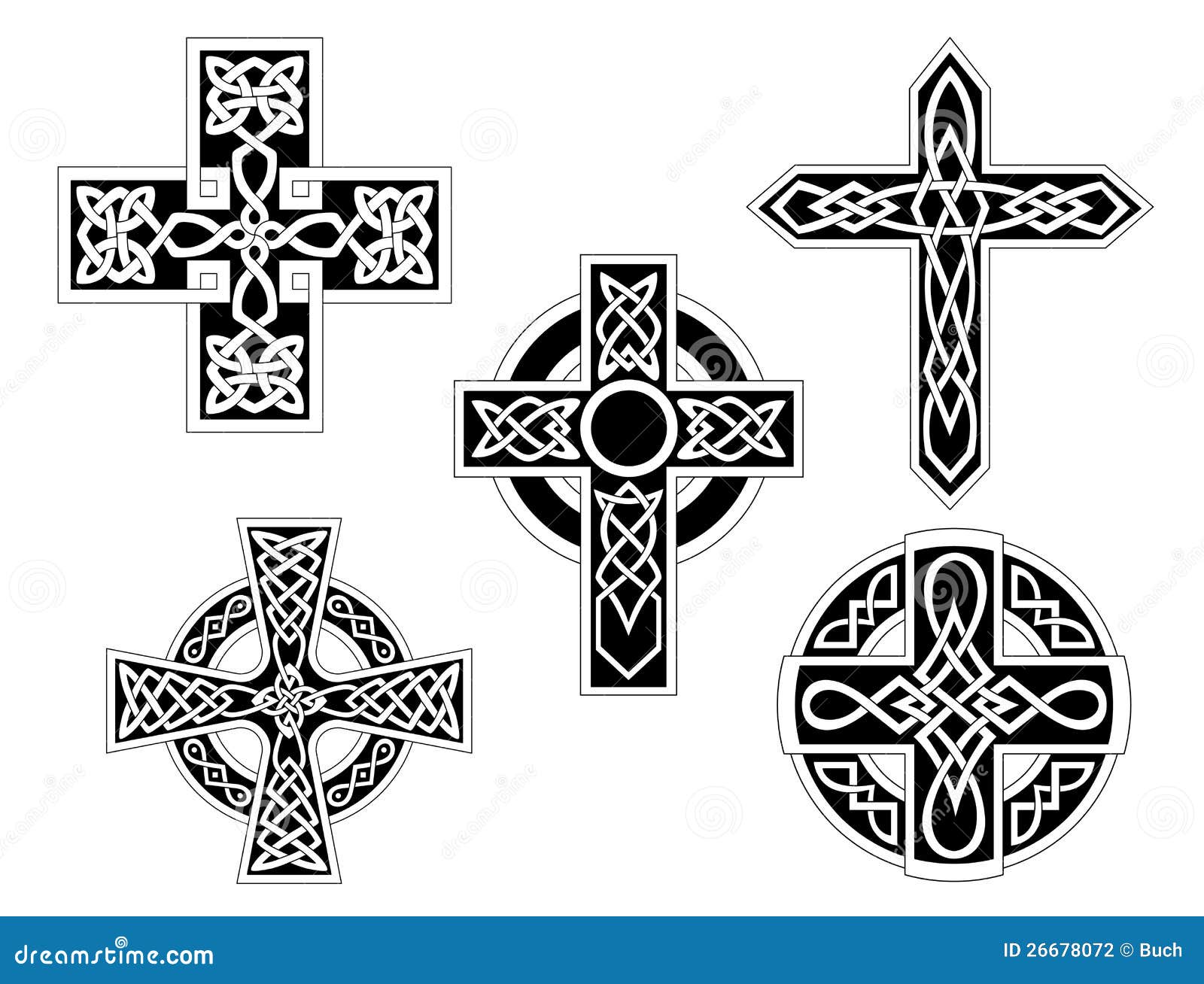 Ensemble De Croix Celtiques Illustration de Vecteur - Illustration du ...