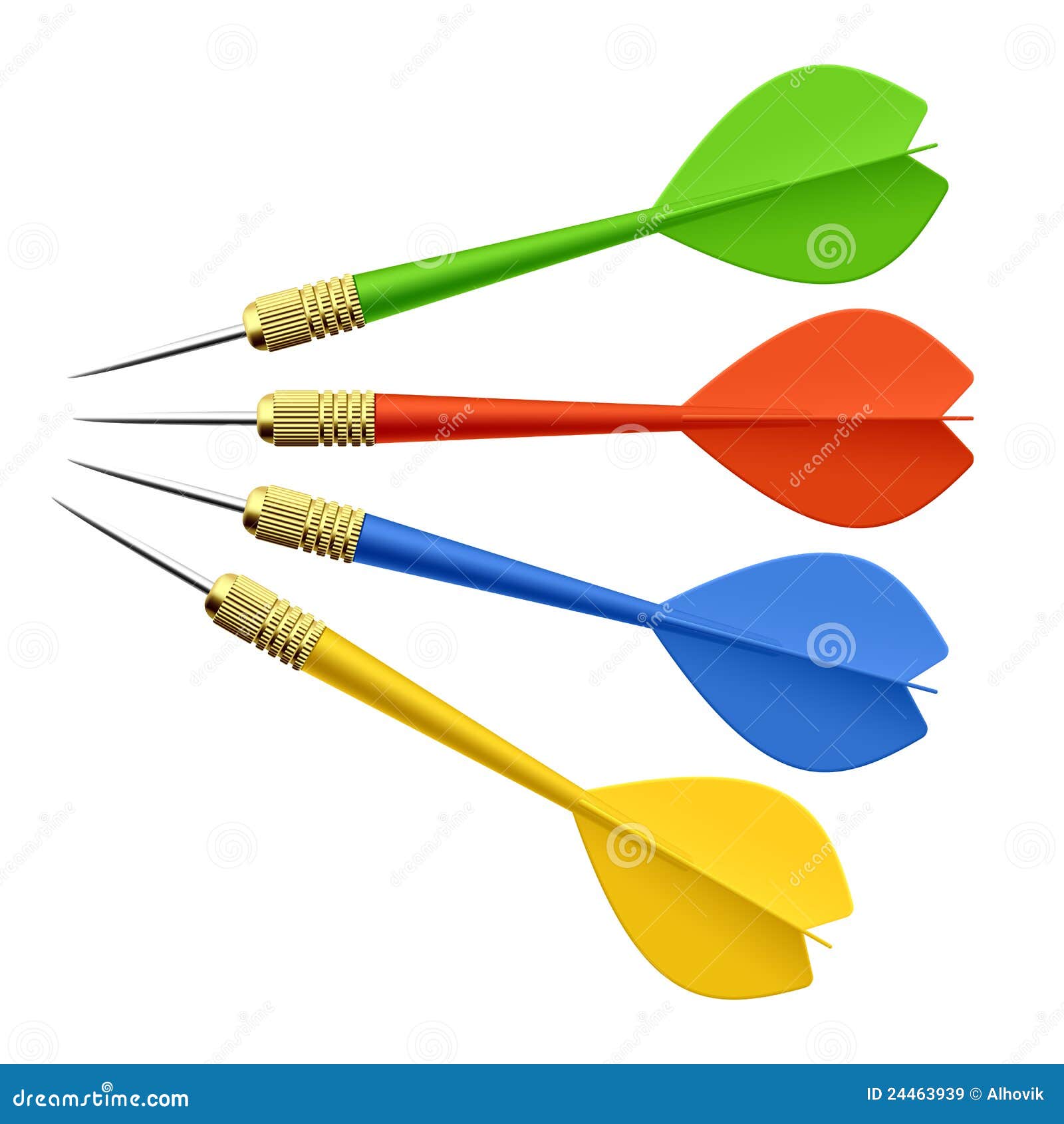 Ensemble de dards illustration de vecteur. Illustration du vert - 24463939