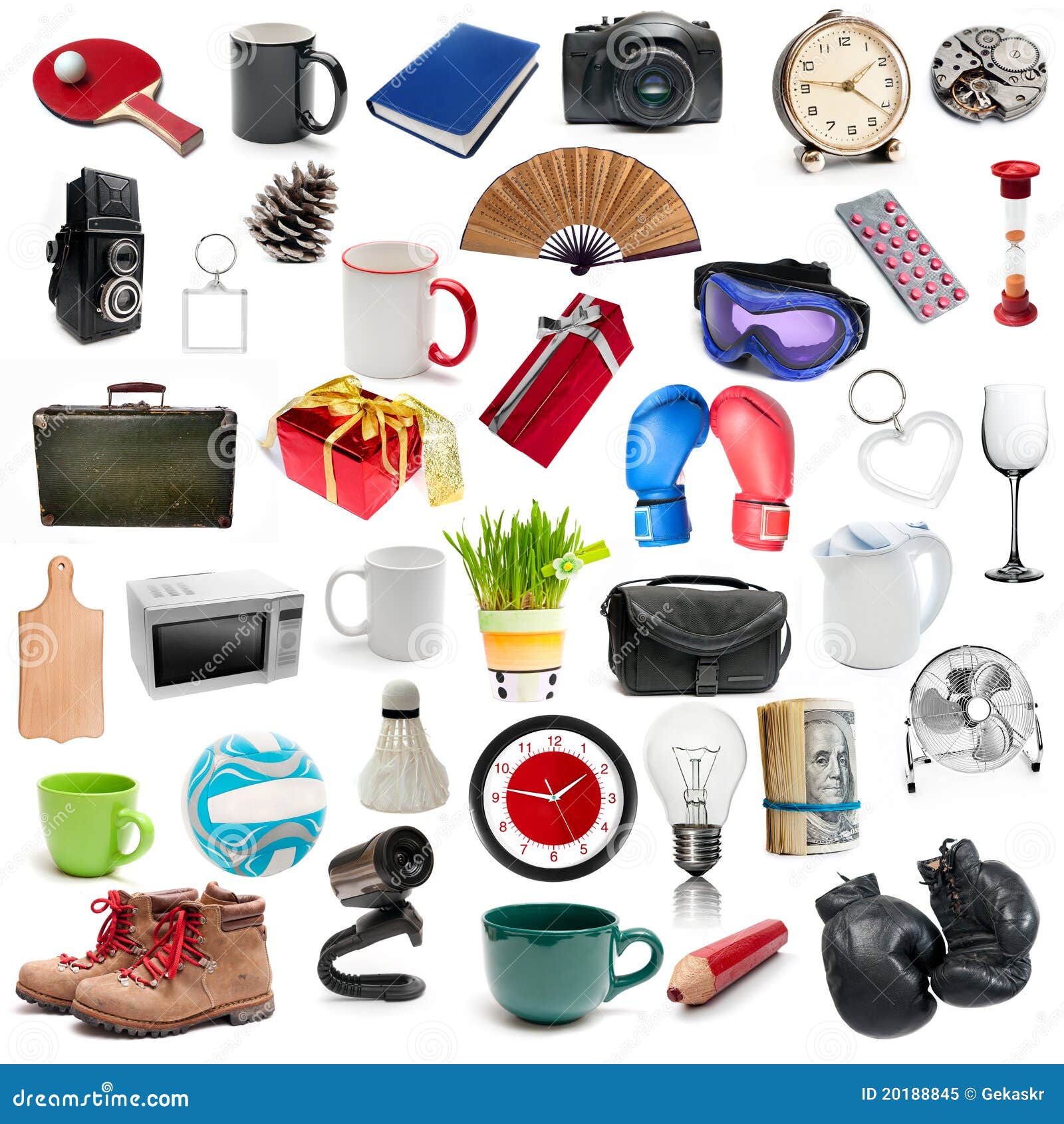 Ensemble De Différents Objets Image stock - Image du onde, isolé: 20188845