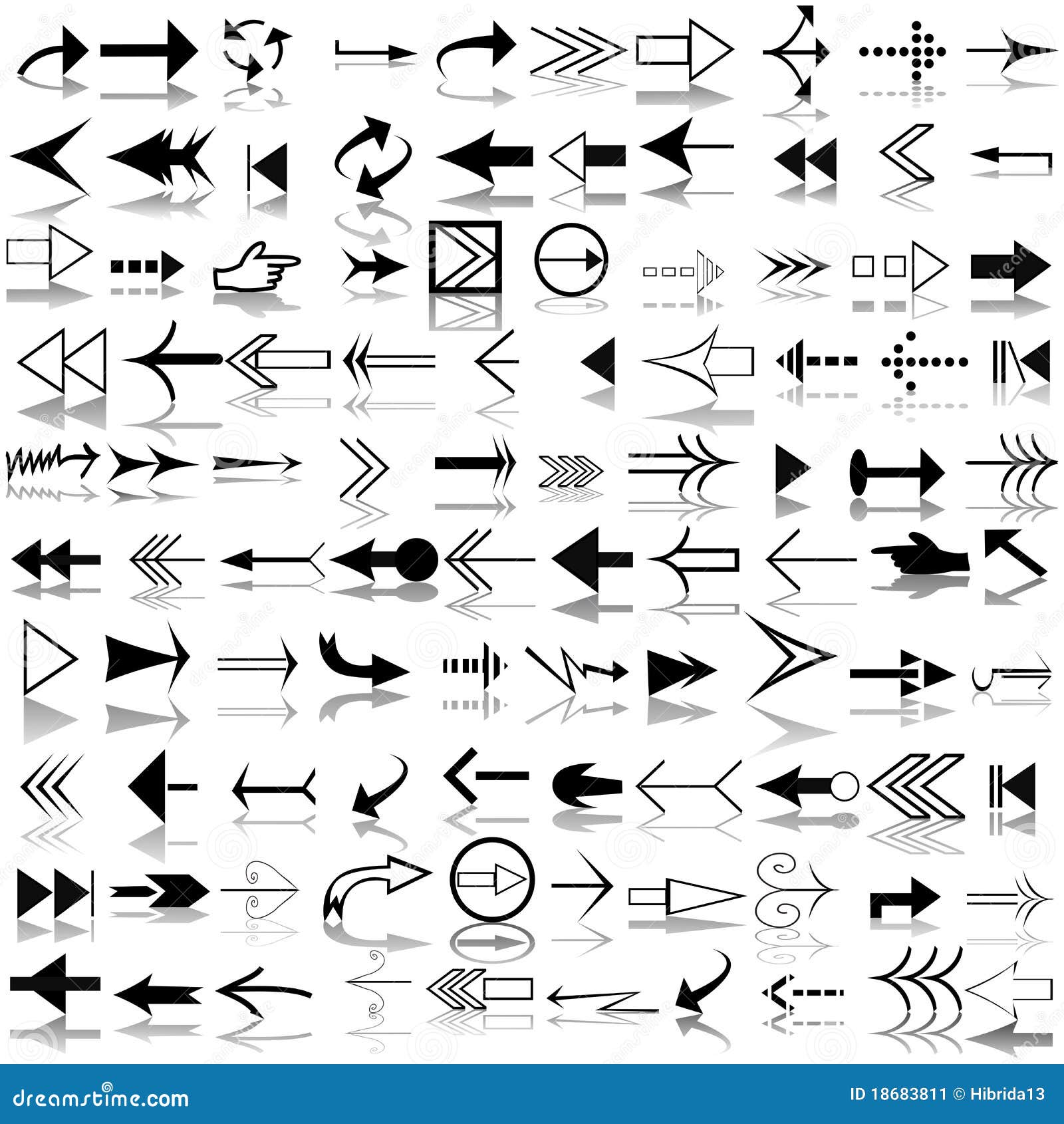 Ensemble De Différentes Flèches Image stock - Image: 18683811