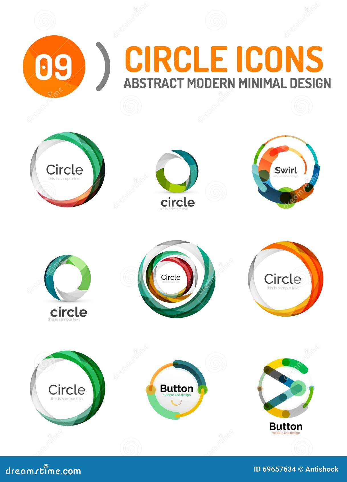 Ensemble De Divers Logos De Cercle Illustration de Vecteur ...