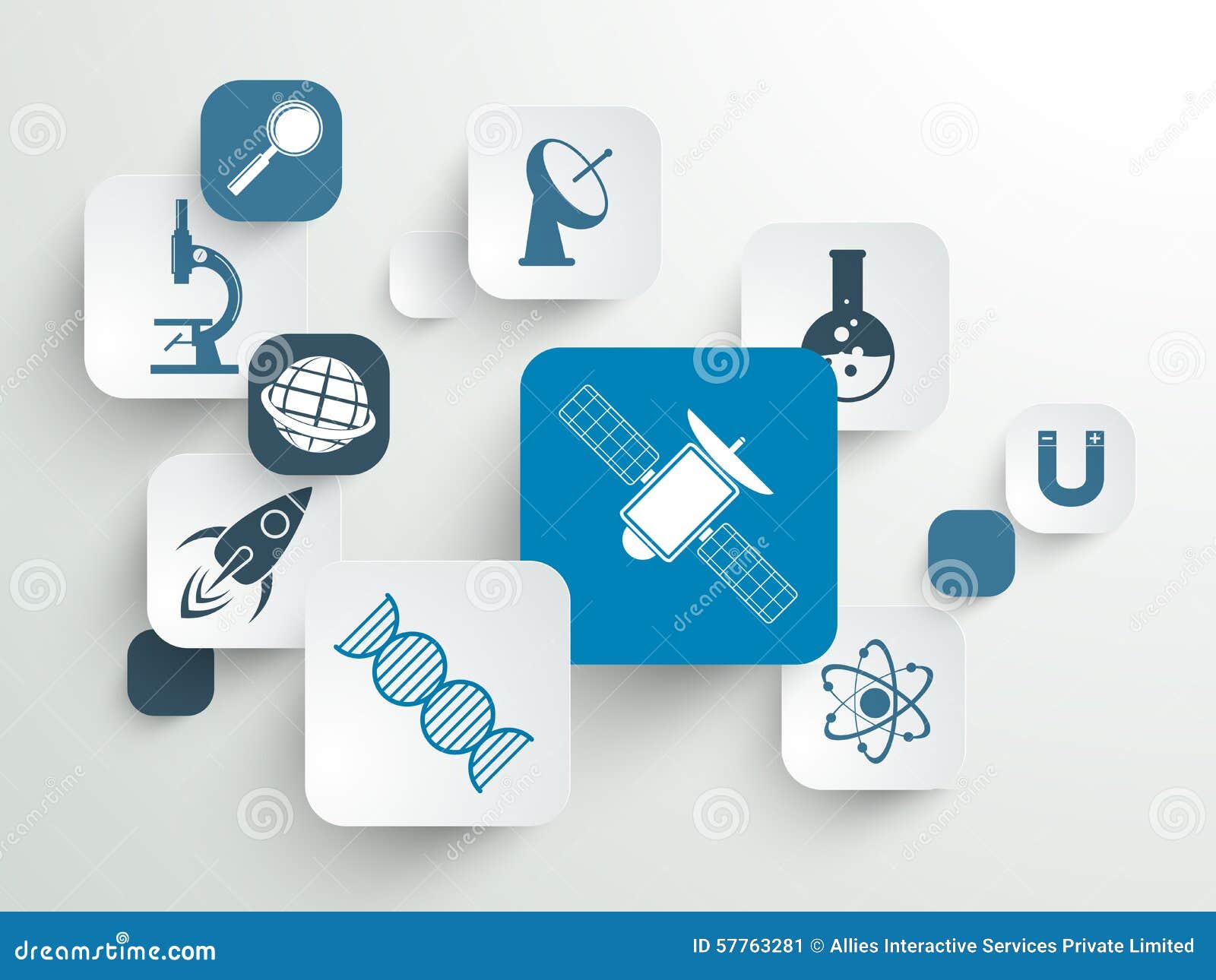 Ensemble De Divers Signes Ou Symboles De La Science Illustration Stock ...