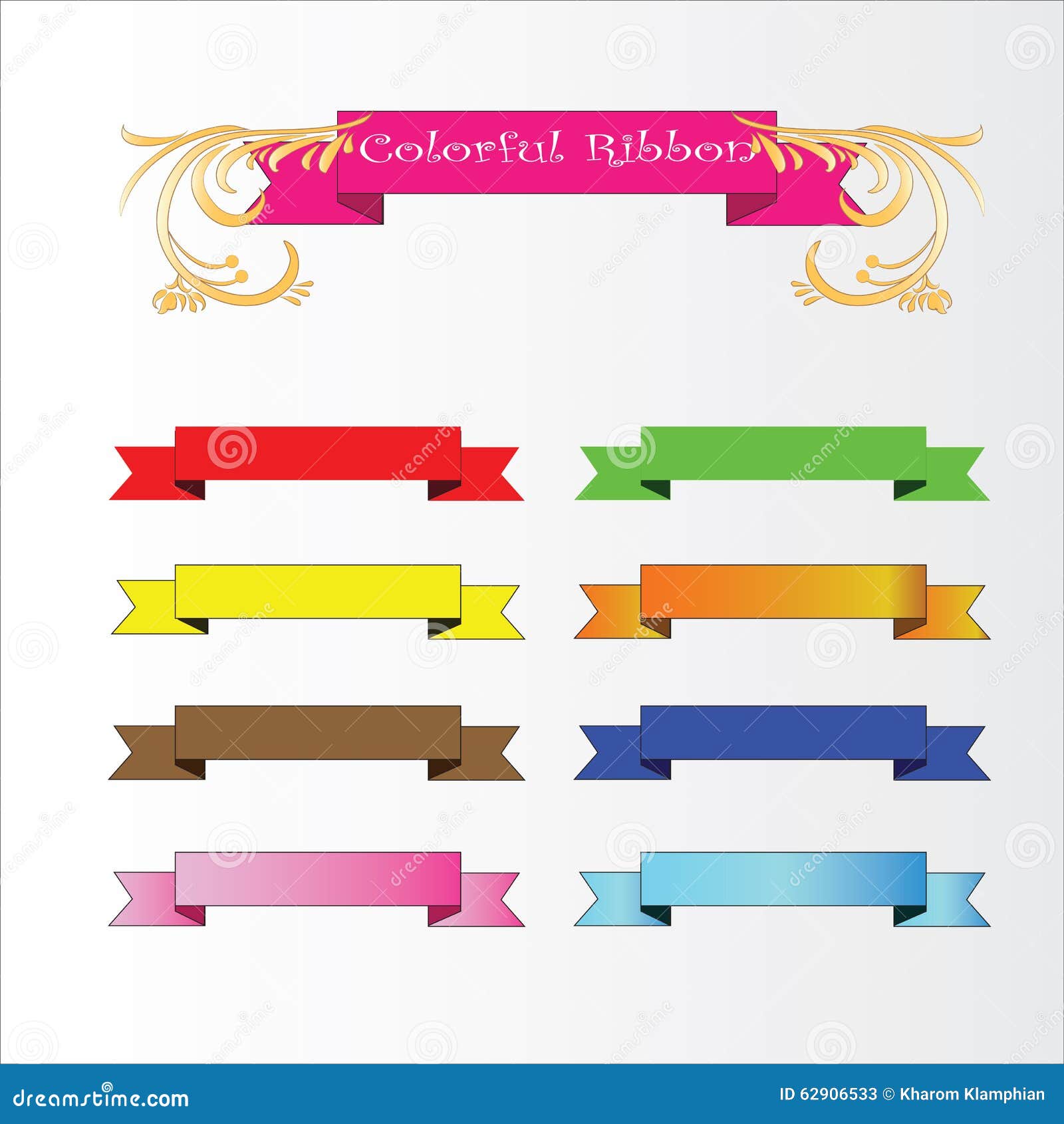 Ensemble De Drapeau Ensemble De Bande Drapeau Bande Illustration Stock ...