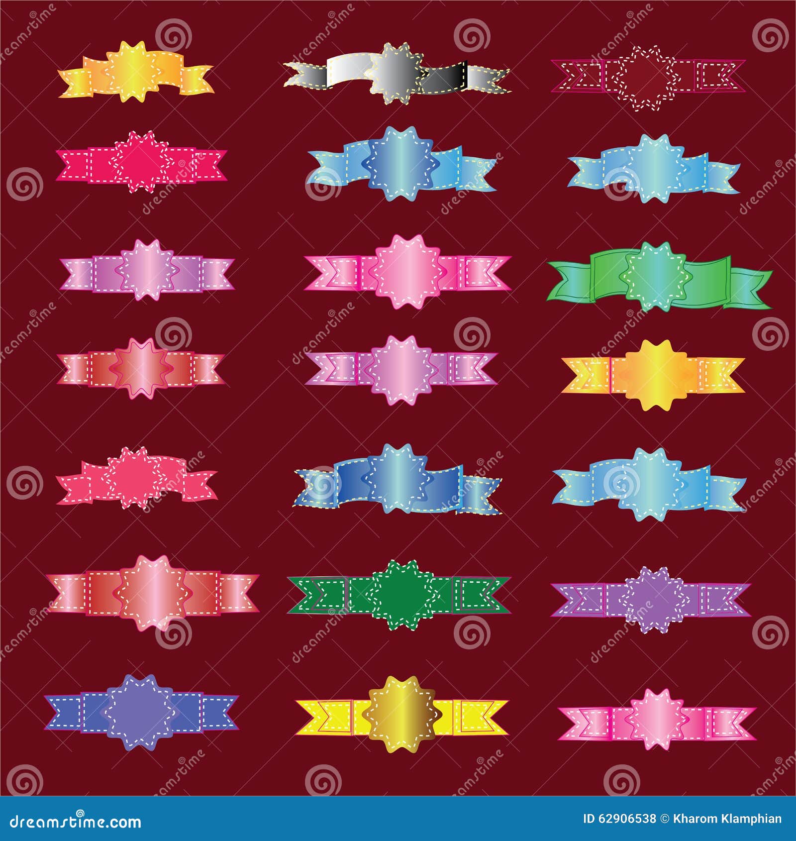 Ensemble De Drapeau Ensemble De Bande Drapeau Bande Illustration Stock ...