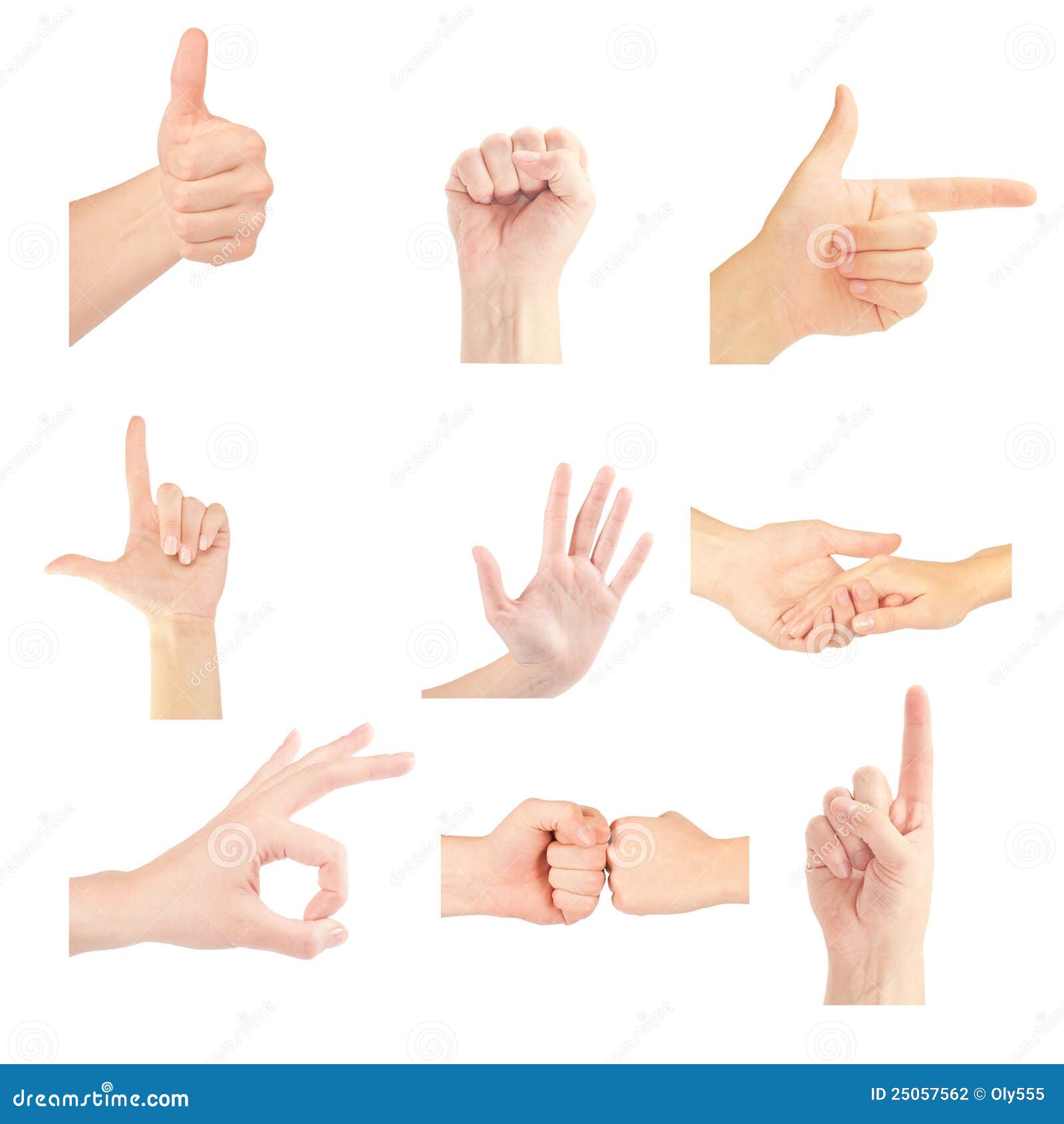Ensemble De Faire Des Gestes Des Mains Photo stock - Image du pointage ...