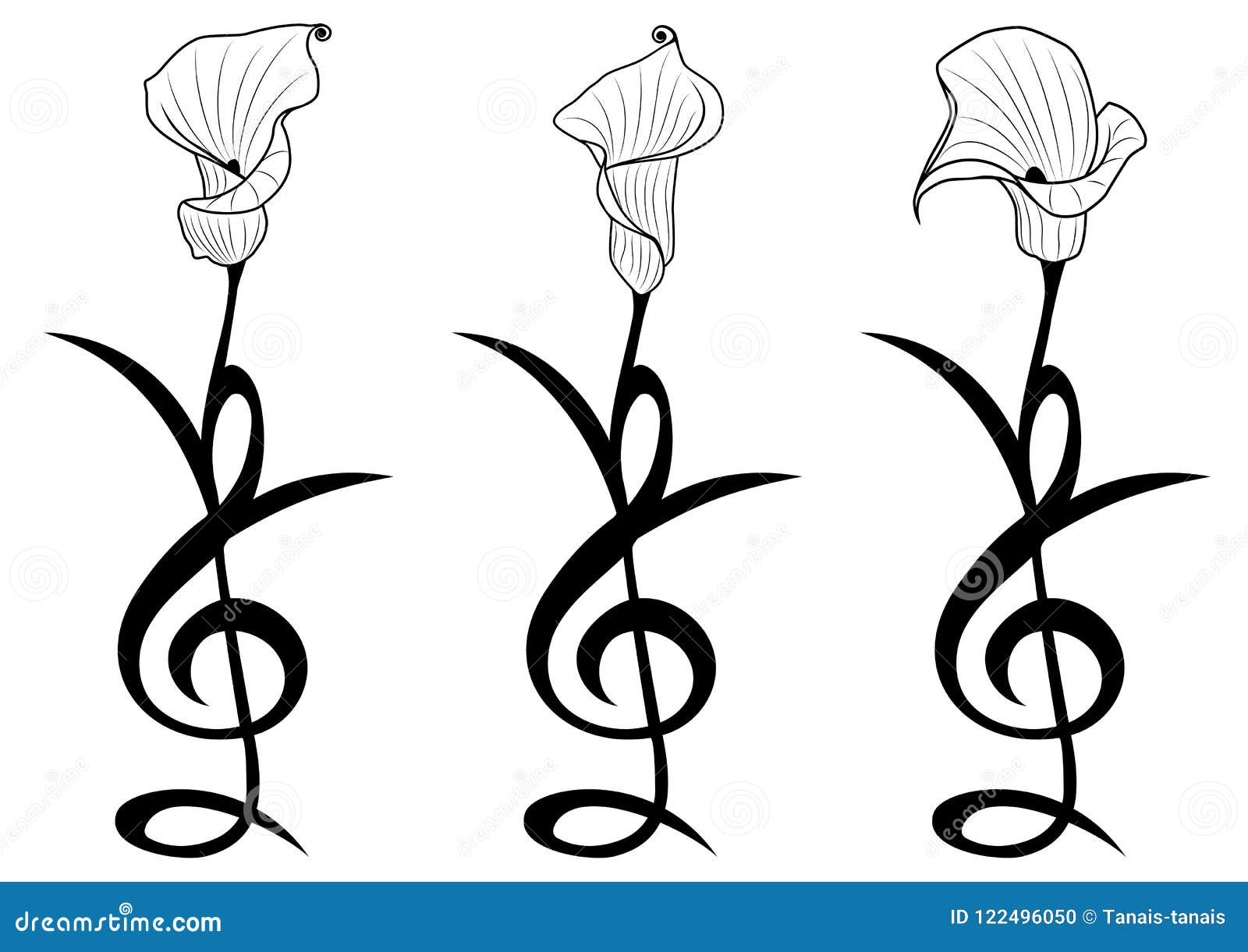 Ensemble De Fleurs Stylisées Illustration de Vecteur - Illustration du ...