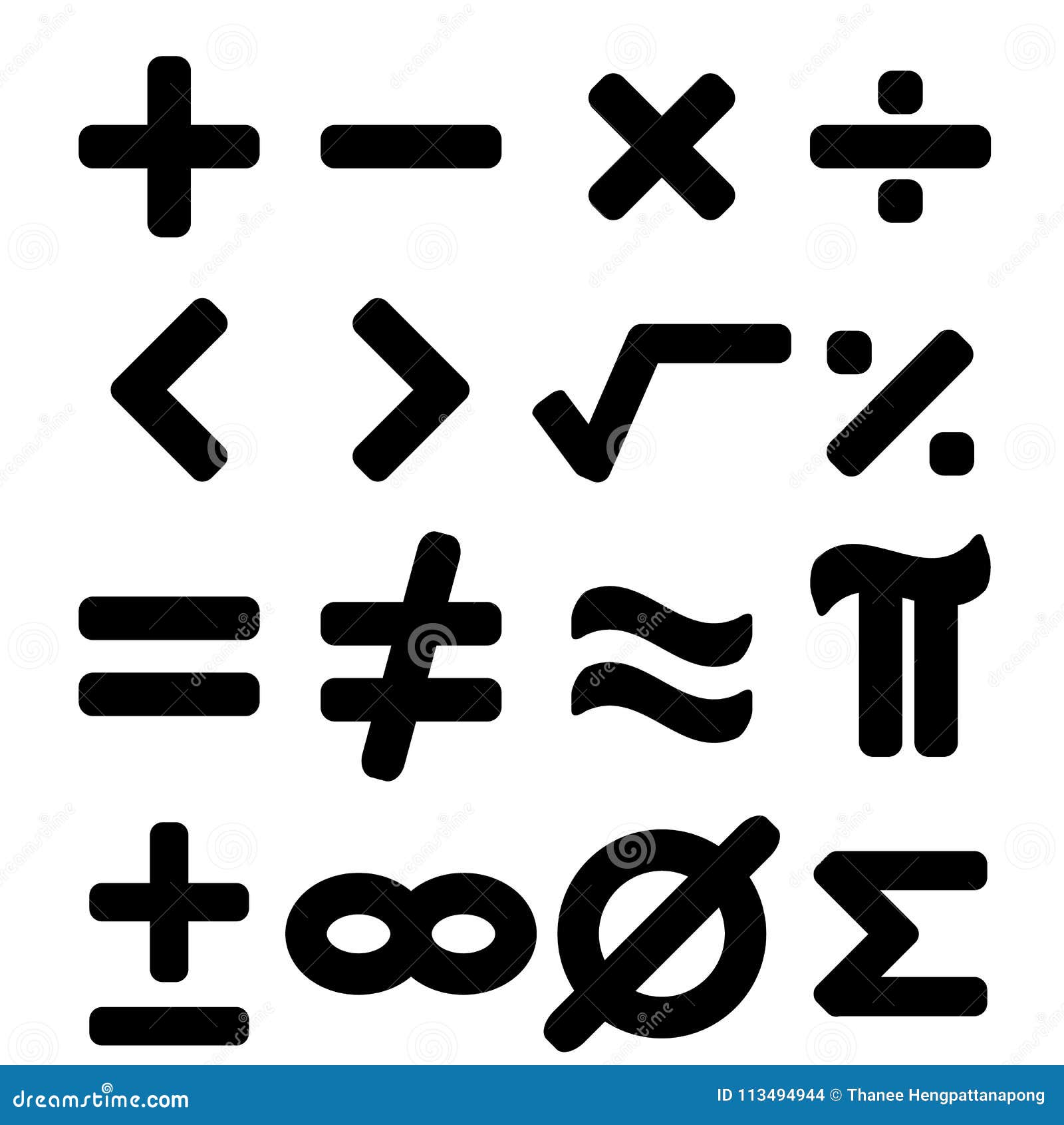 Ensemble De Fond Noir De Symbole De Maths Illustration de Vecteur ...