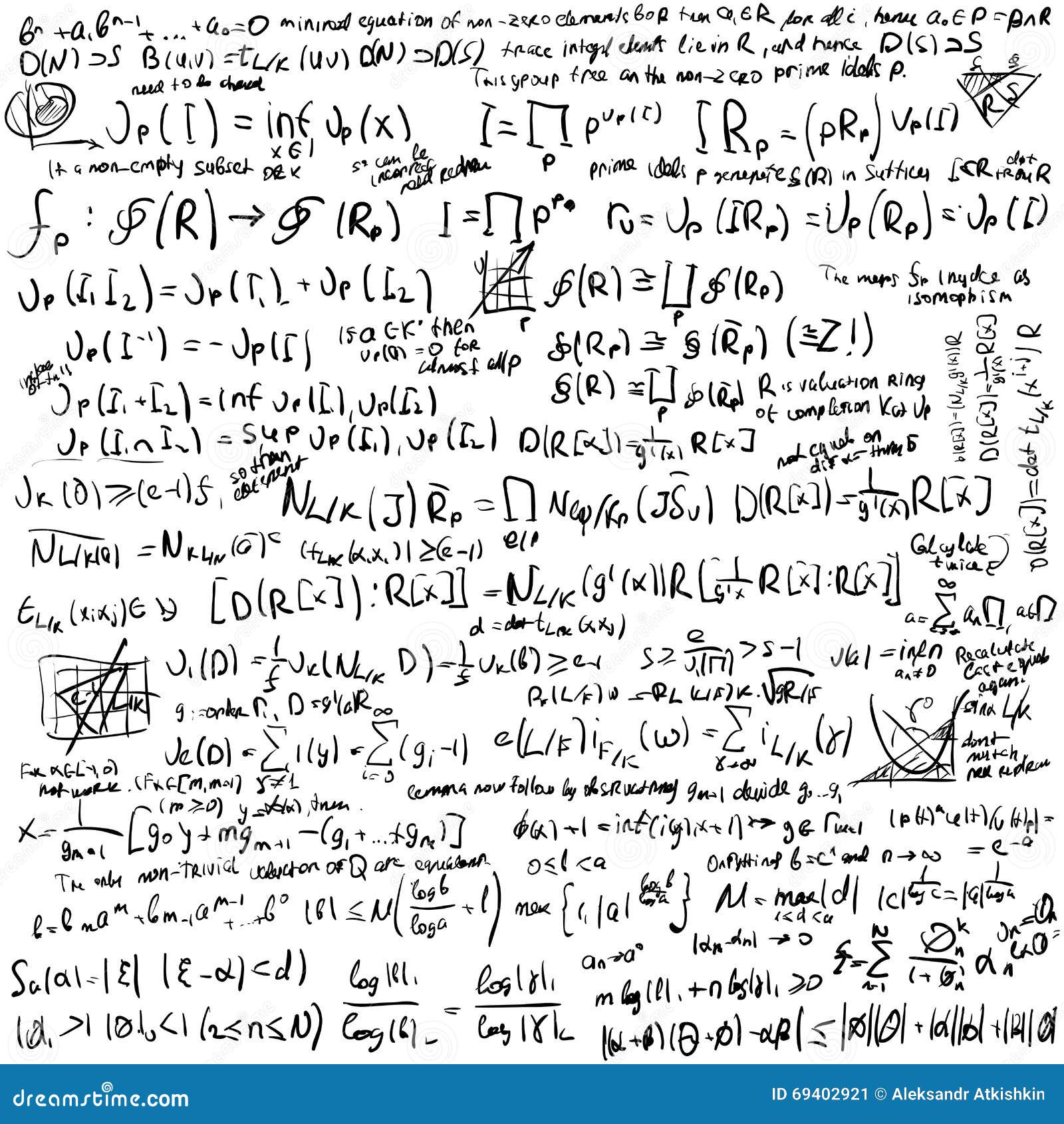 Ensemble De Formule De Maths Illustration de Vecteur - Illustration of ...