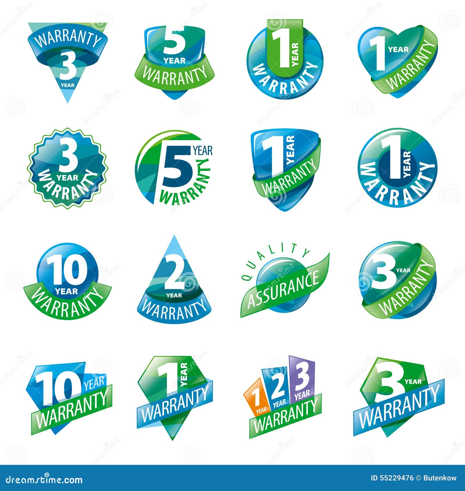 Ensemble De Garanties De Logos De Vecteur Illustration de Vecteur ...