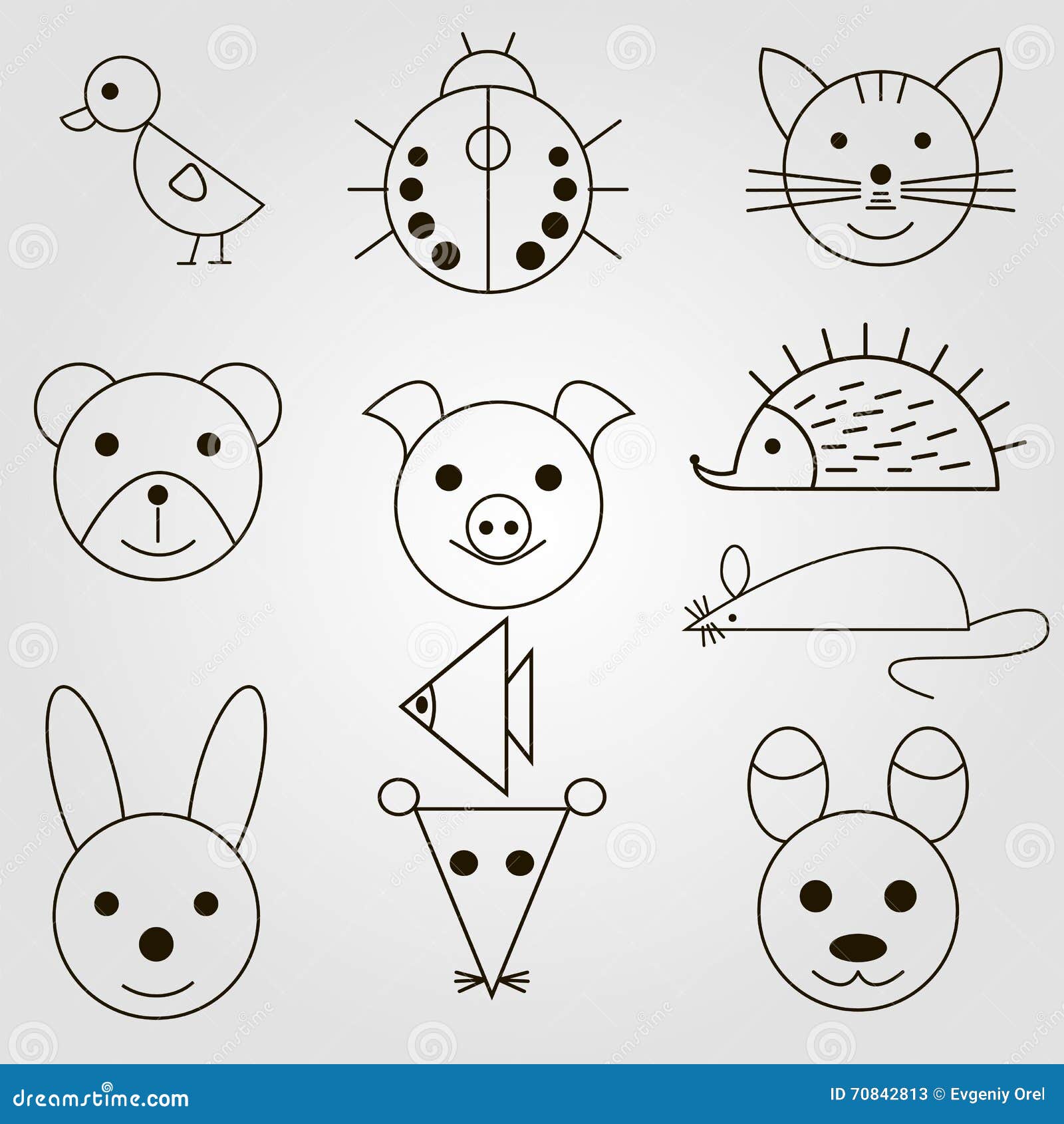 Ensemble De Graphisme Animal Illustration de Vecteur - Illustration du ...