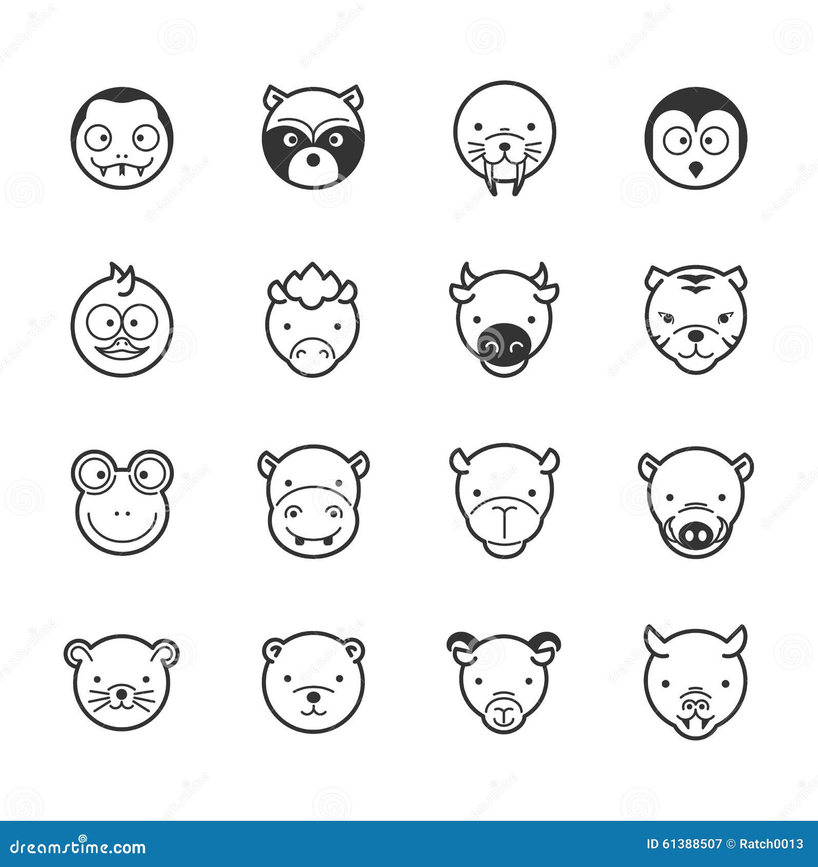 Ensemble De Graphismes Animaux Illustration de Vecteur - Illustration ...