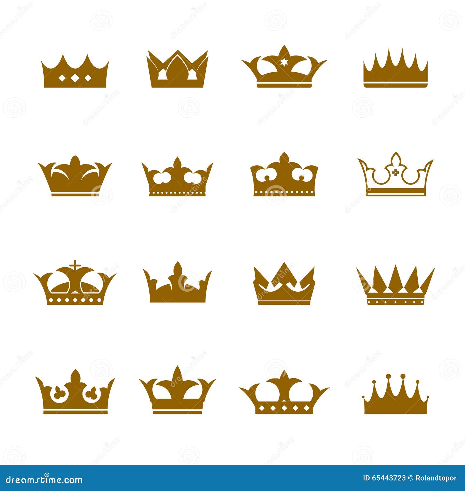 Ensemble De Graphismes Forme Des Couronnes Illustration Stock ...