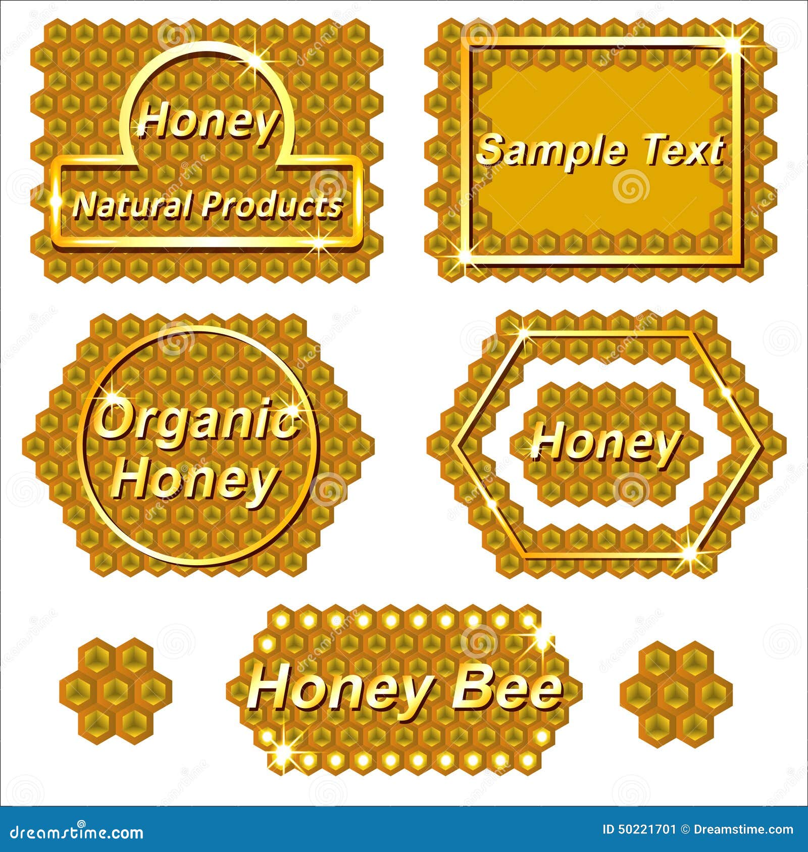 Ensemble De Labels Pour Des Produits De Miel Illustration de Vecteur ...