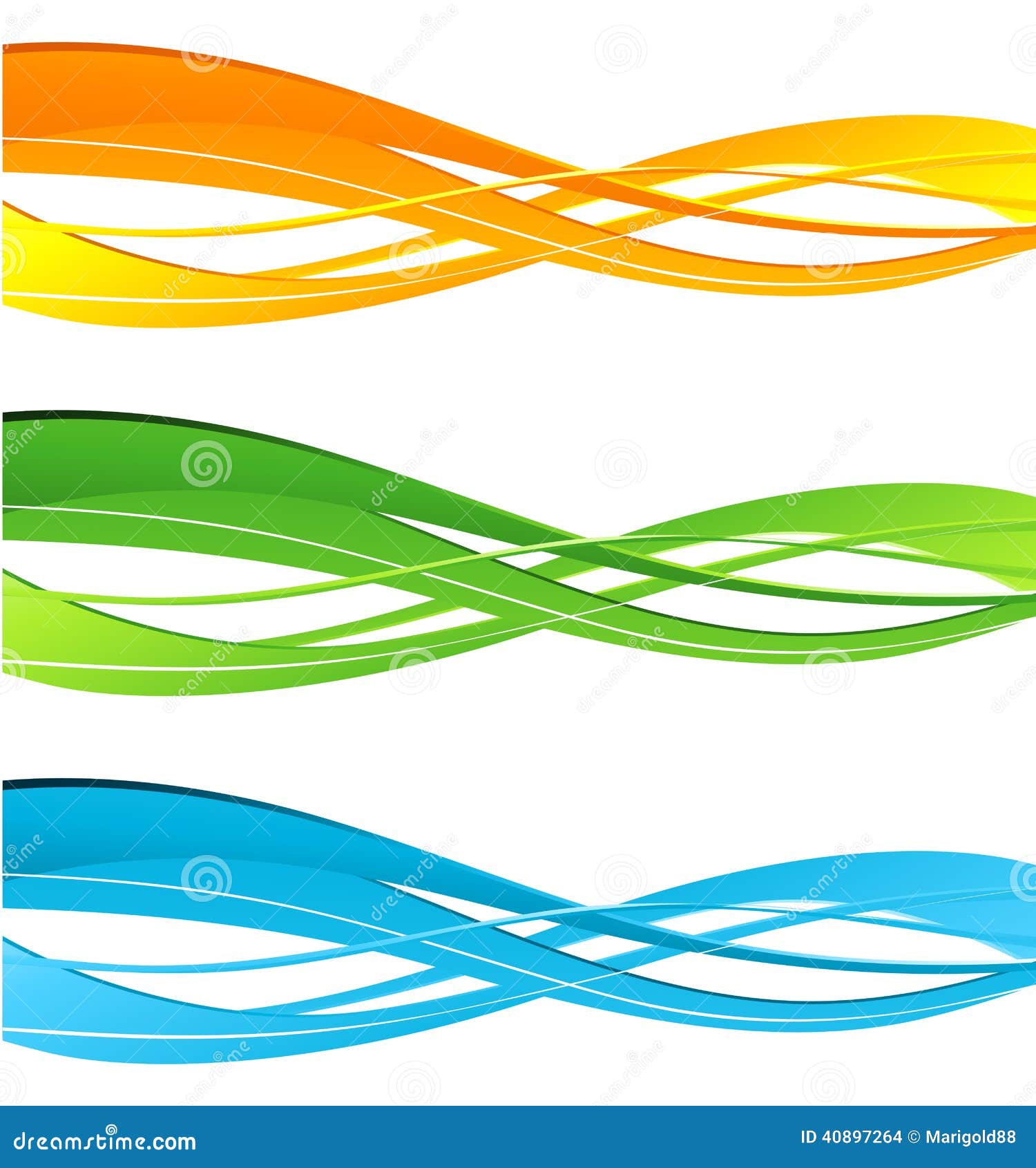 Ensemble De Lignes élément De Courbe De Couleur De Conception ...