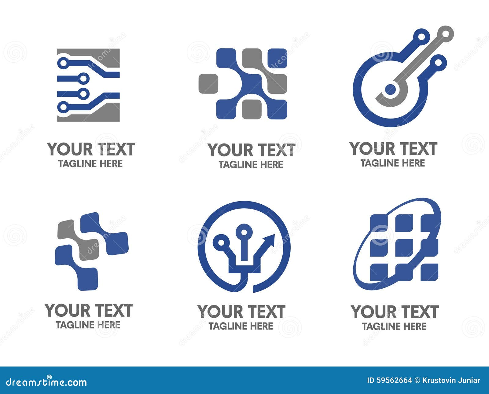 Ensemble De Logo De L'électronique De Digital Illustration de Vecteur ...