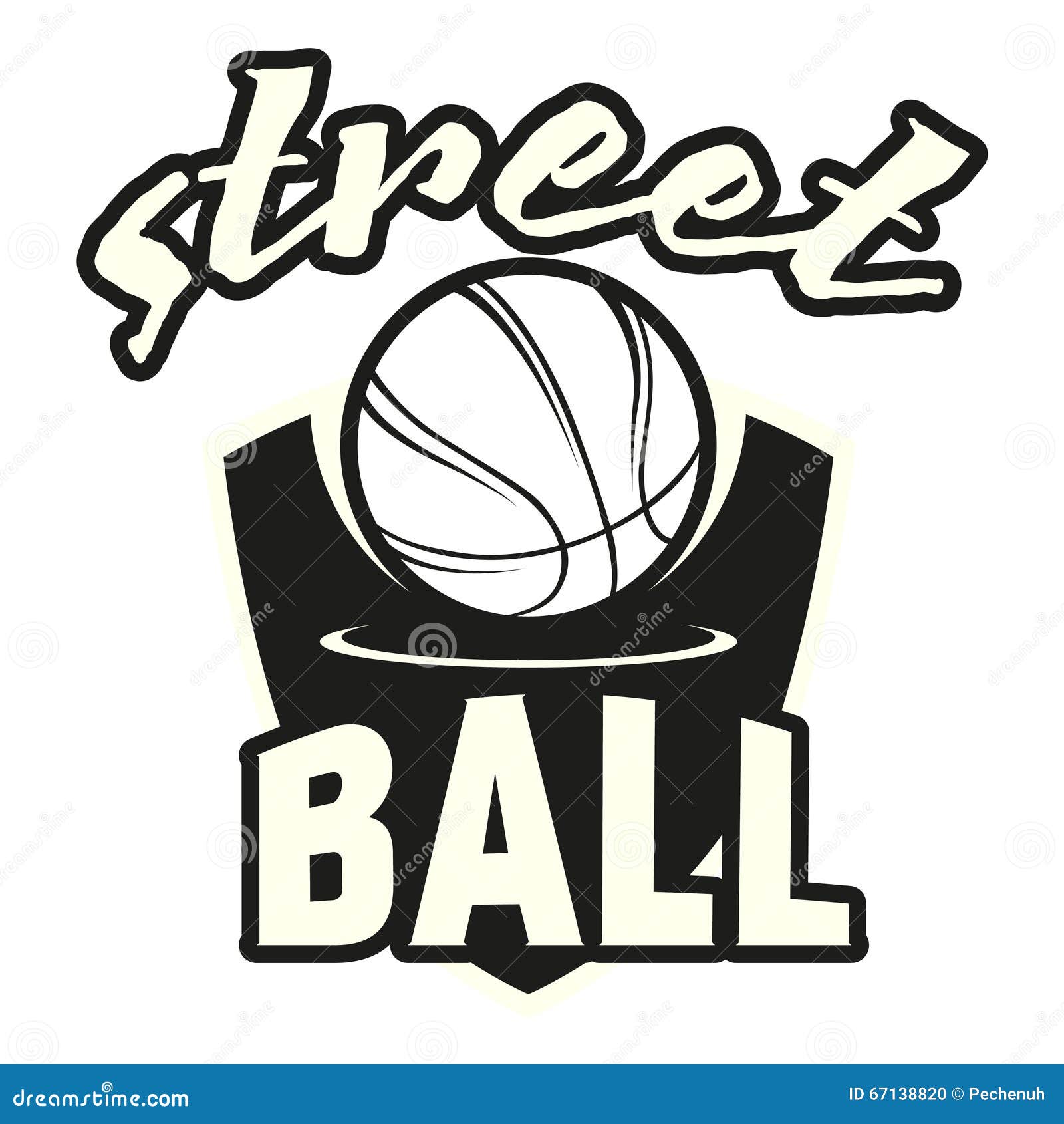Ensemble De Logo De Streetball Illustration Stock - Illustration du ...