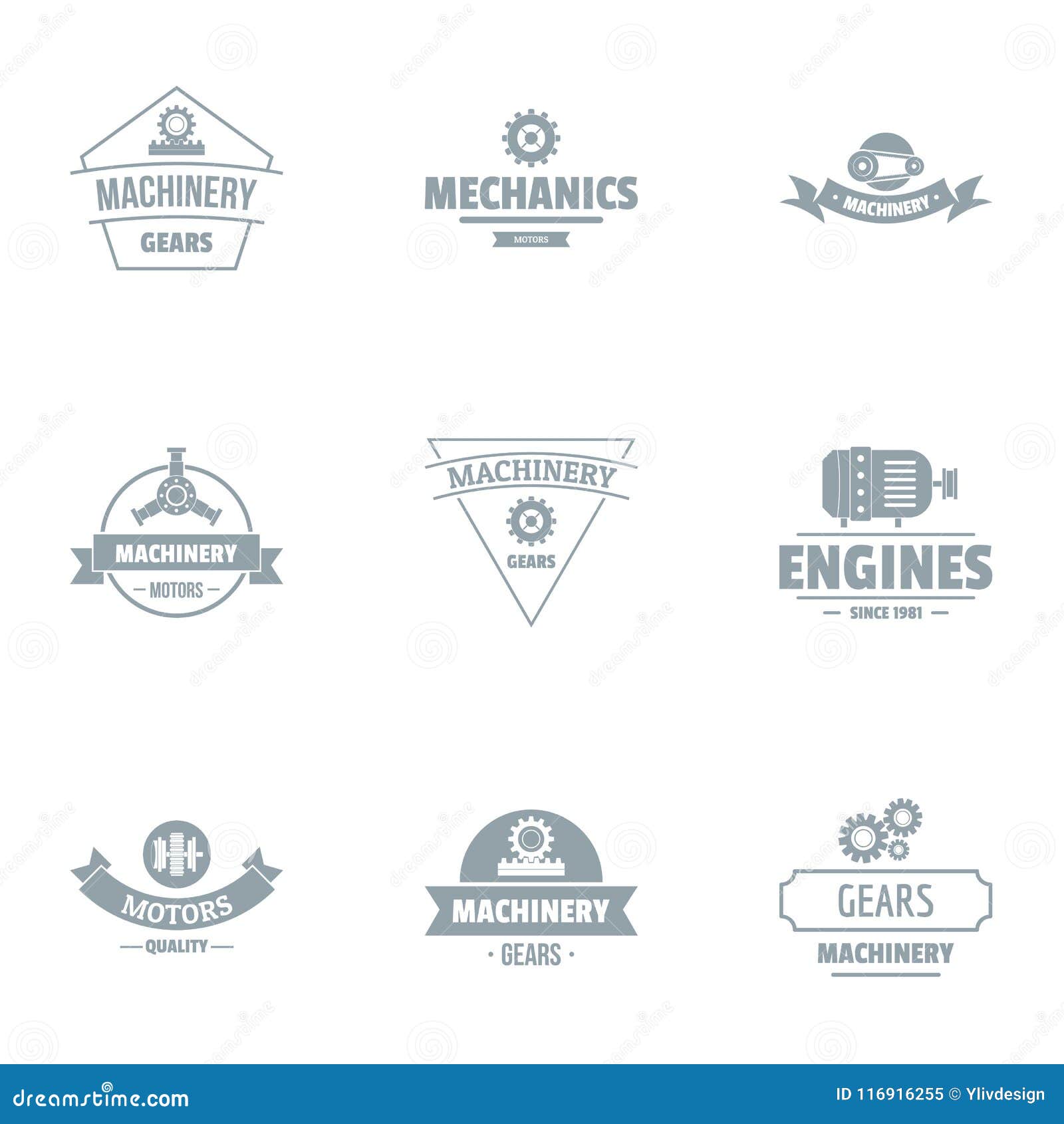 Ensemble De Logo De Machines, Style Simple Illustration de Vecteur ...