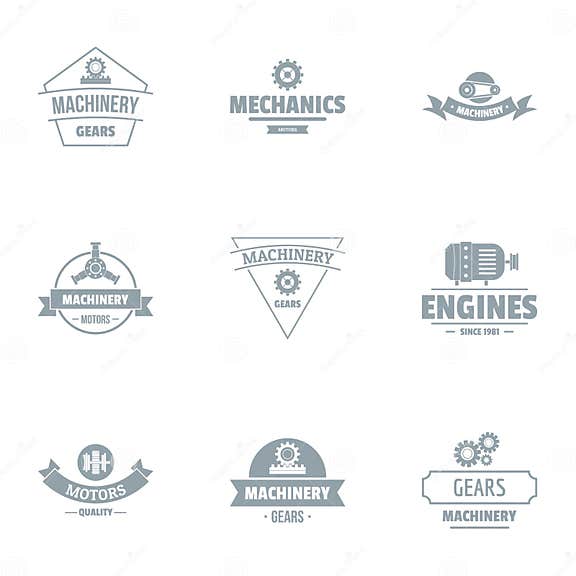 Ensemble De Logo De Machines, Style Simple Illustration de Vecteur ...